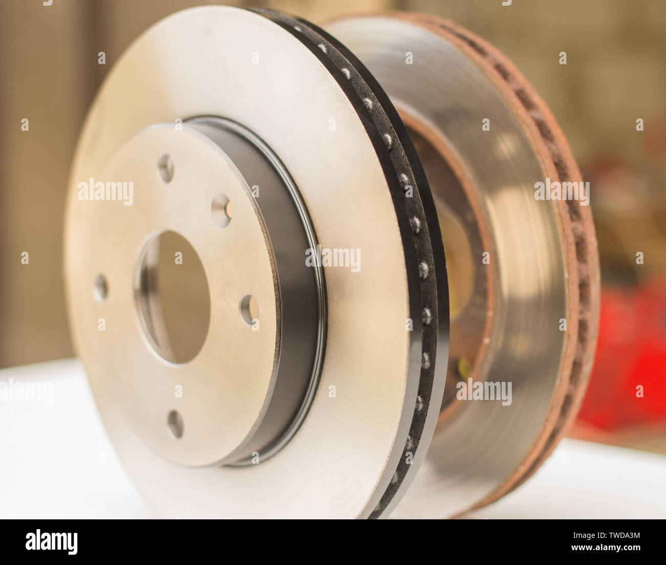 Old brake discs hi-res stock photography and images - Alamy