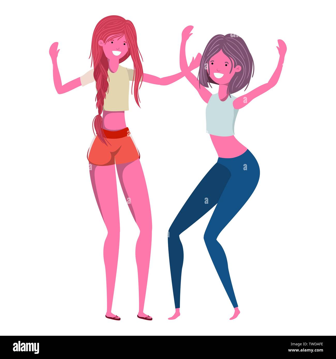 Women dancing figures Stock Vector Images - Alamy