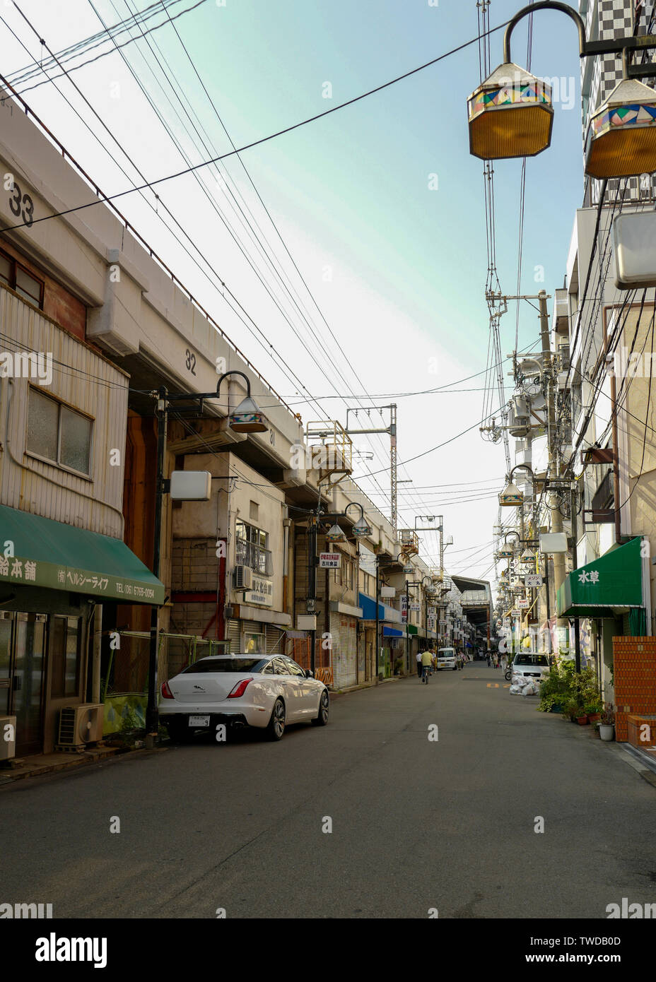 Osaka, Japan, 29th, May, 2017. The landscape view of the street. Osaka ...