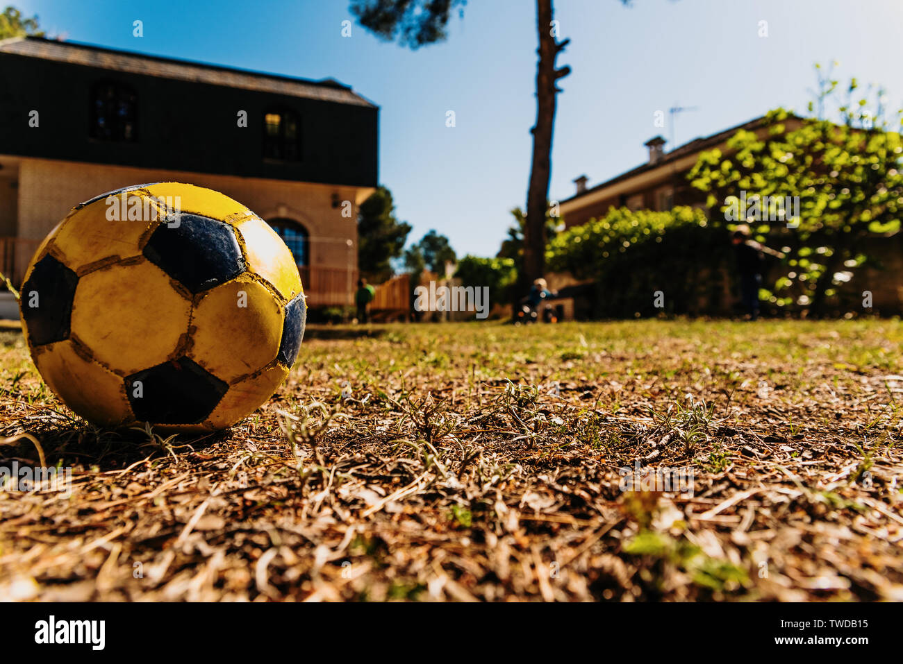 Old soccerball isolated hi-res stock photography and images - Alamy