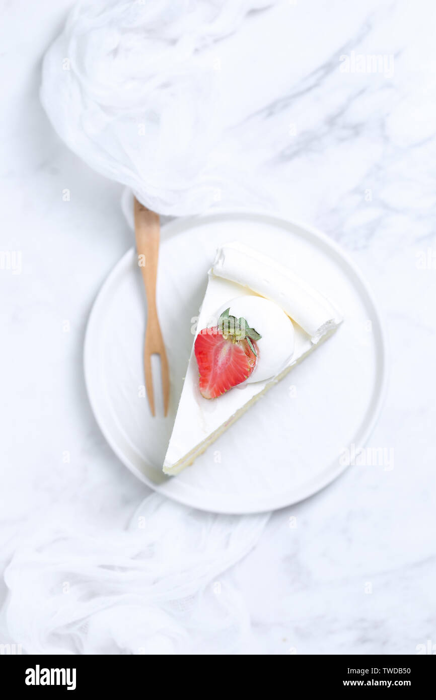 Strawberry cream Qi Feng cake Stock Photo - Alamy