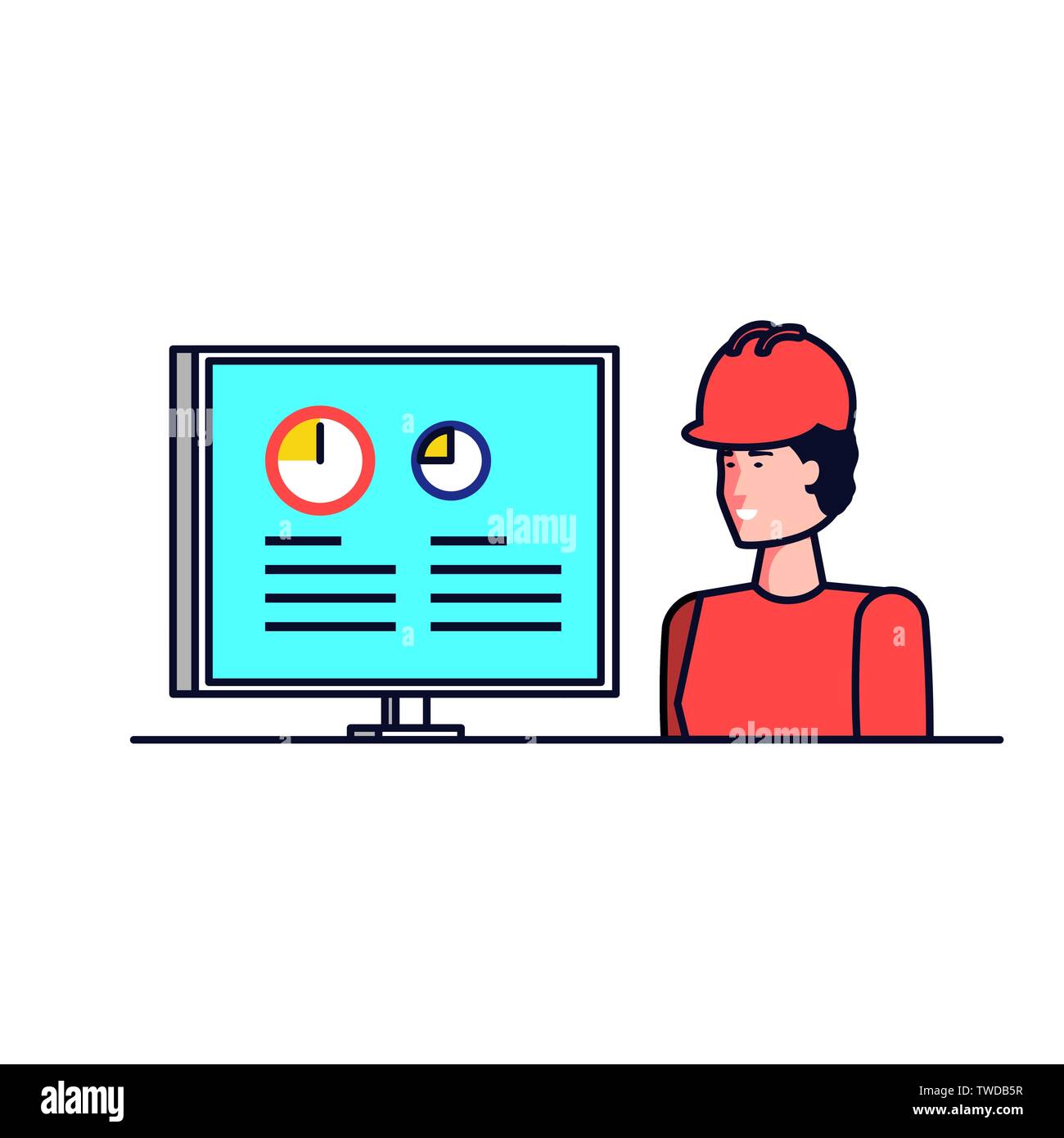 Worker design, Working occupation person job corporate employee and ...