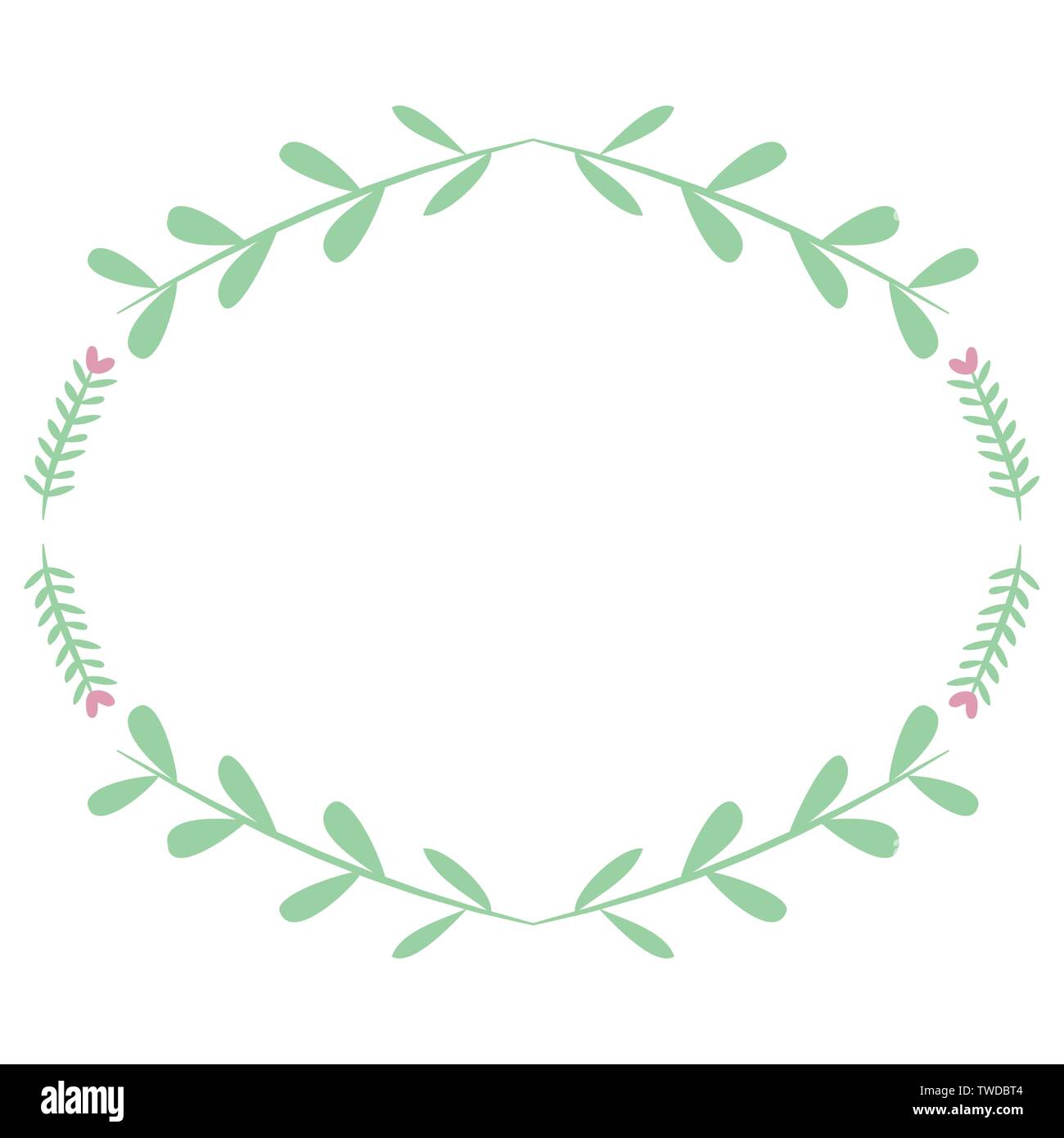 circular leafs crown frame boho style vector illustration design Stock ...