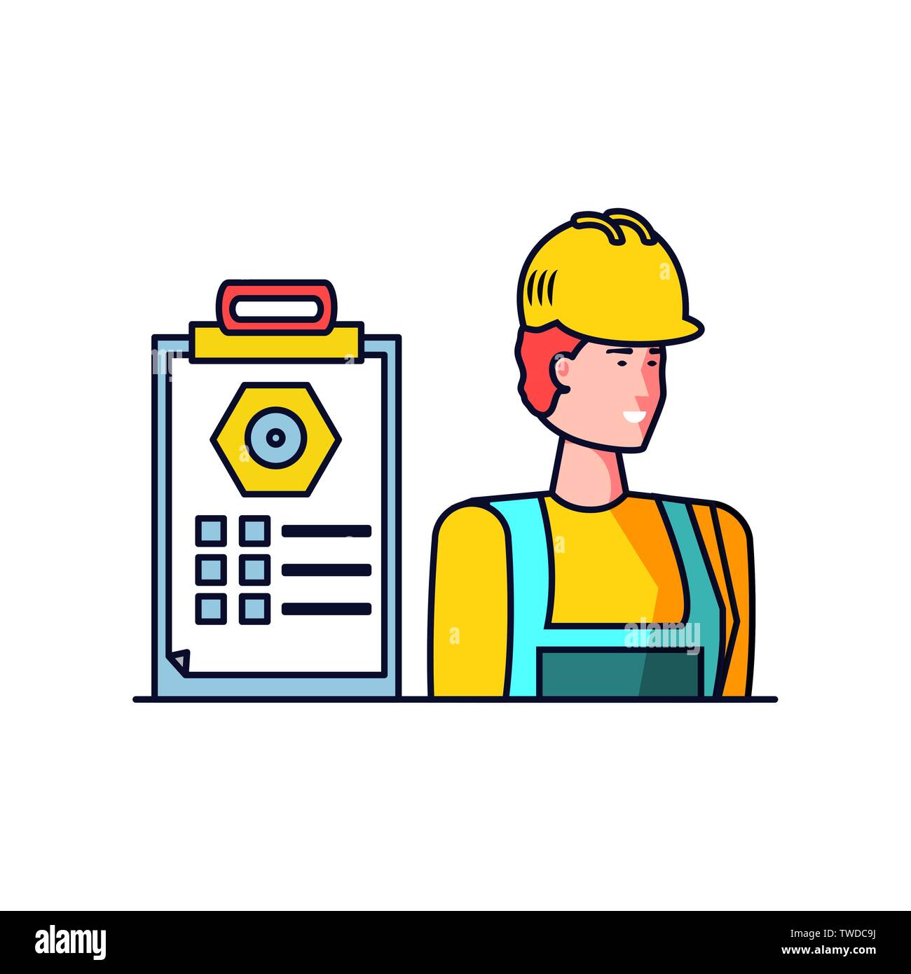 Worker design, Working occupation person job corporate employee and service theme Vector ...
