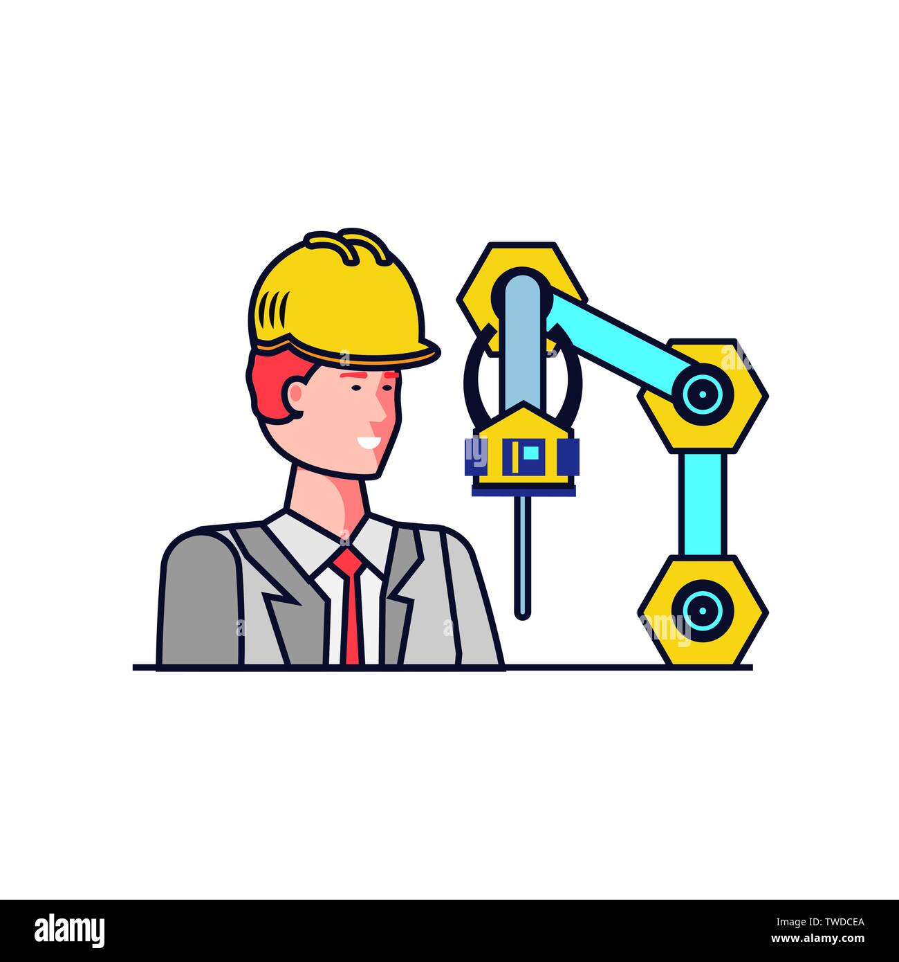 Worker design, Working occupation person job corporate employee and ...