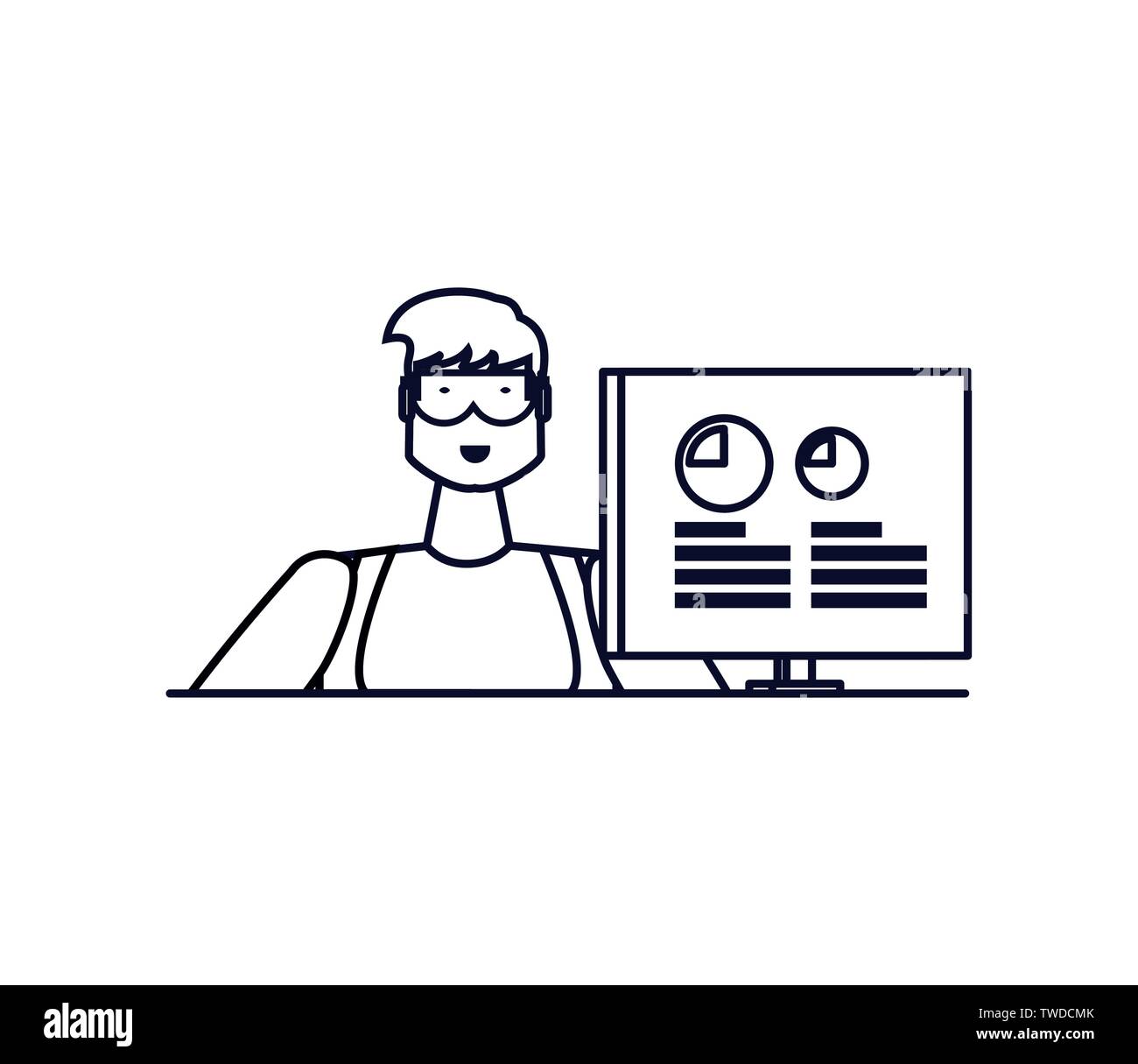 Worker design, Working occupation person job corporate employee and ...