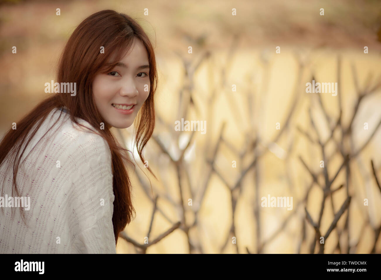 toothy smiling face of beautiful younger asian woman happiness emotion ...