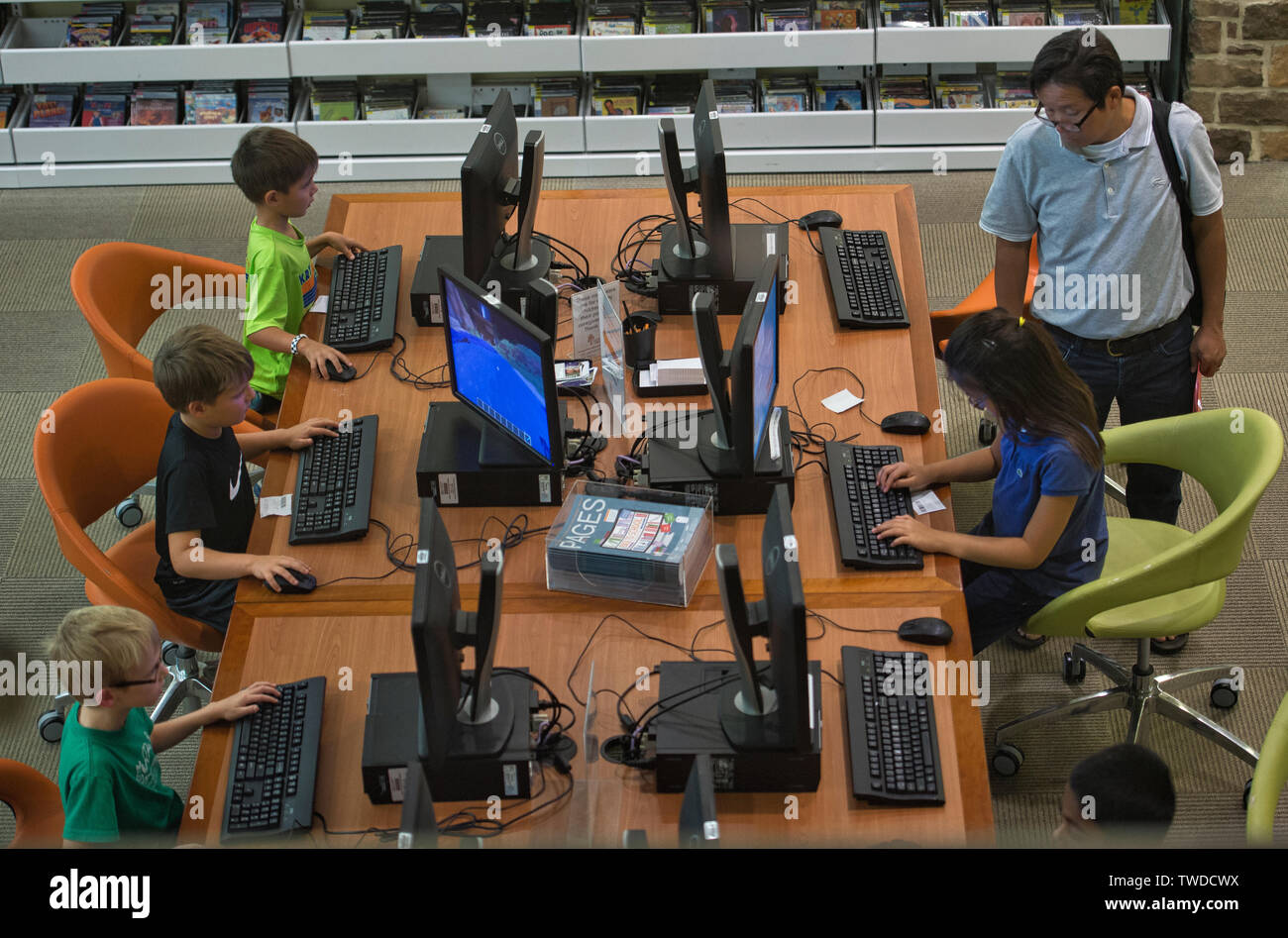 UNITED STATES - August 31, 2017: The new Gum Springs Library is a great ...