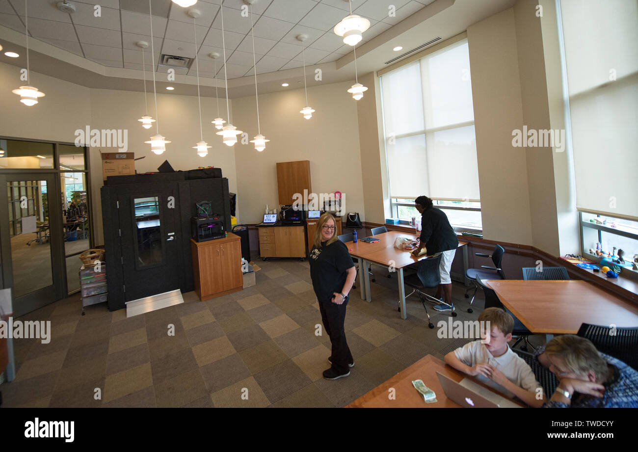 UNITED STATES - August 31, 2017: The new Gum Springs Library is a great ...
