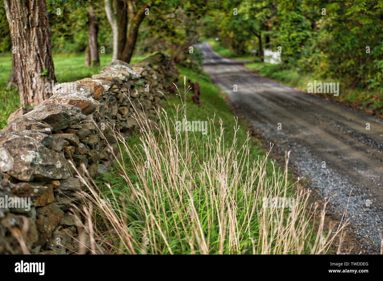 UNITED STATES - August 30, 2017: Quaker Lane outside of the Village of ...