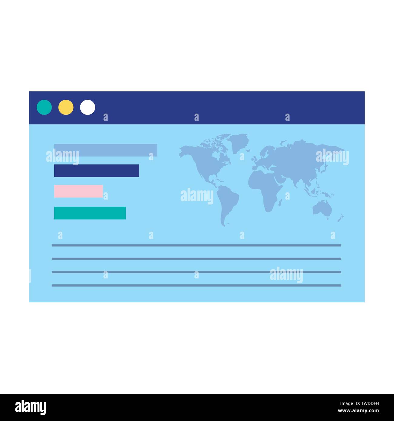 website world report chart business vector illustration Stock Vector ...
