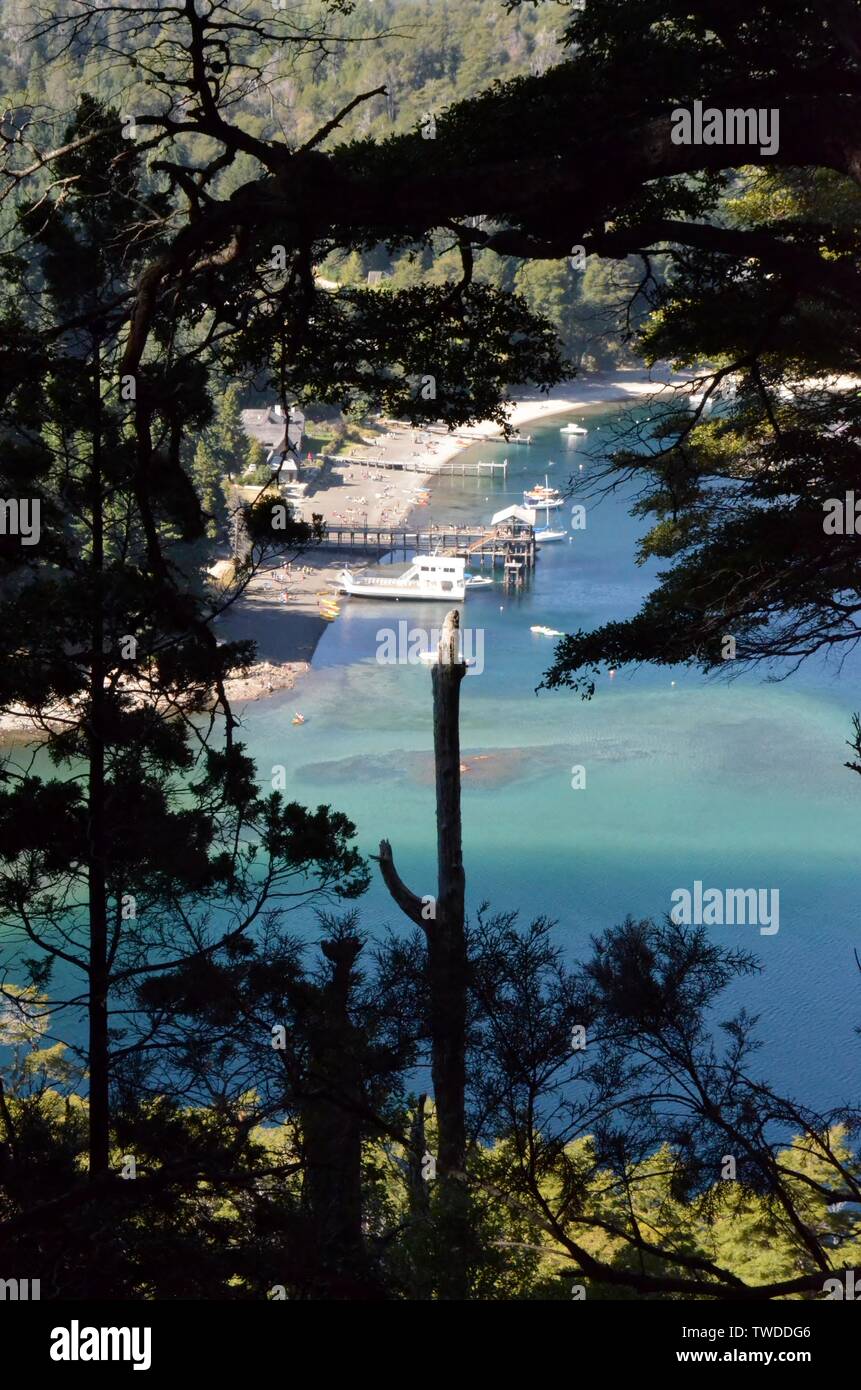 Bariloche, Argentina.Victoria Island view of the Anchorena Bay, Lake ...