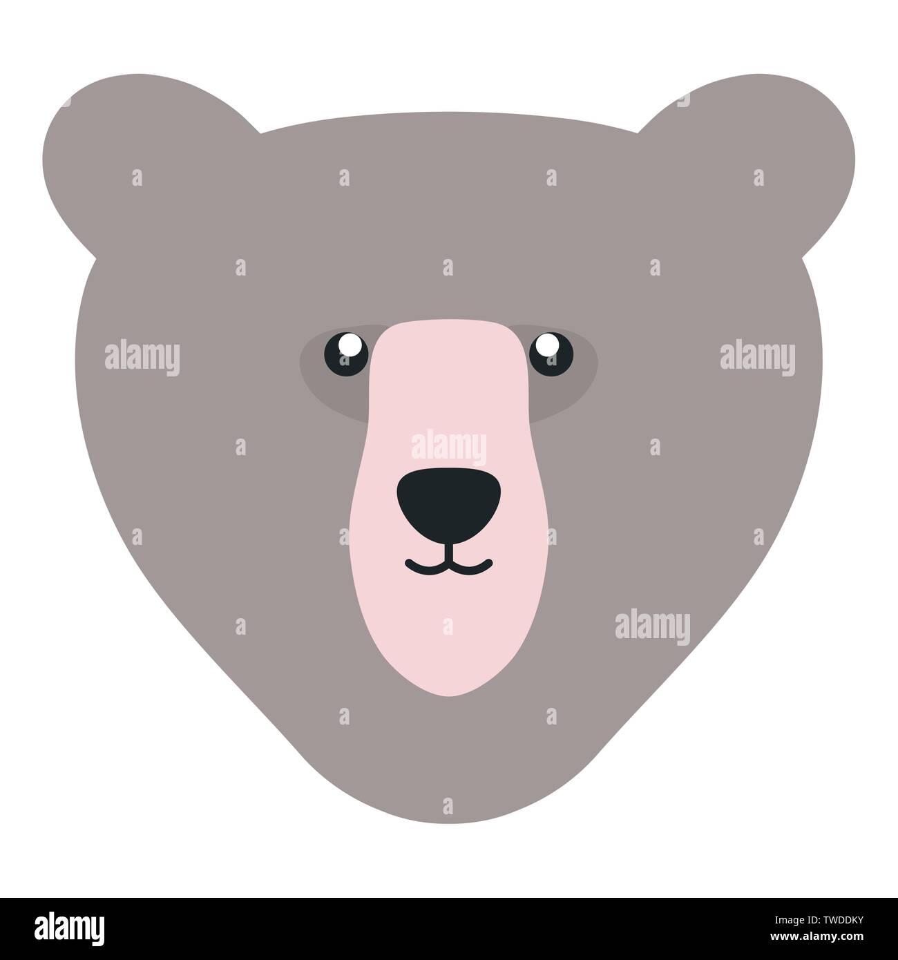 cute bear grizzly animal character vector illustration design Stock ...