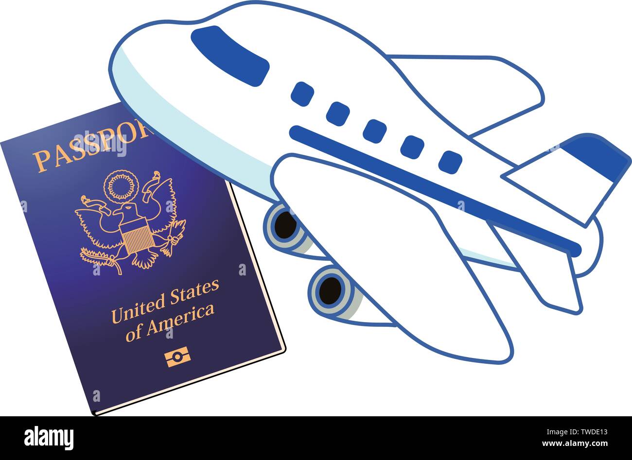 This is the Illustration of a American passport Stock Vector Image ...