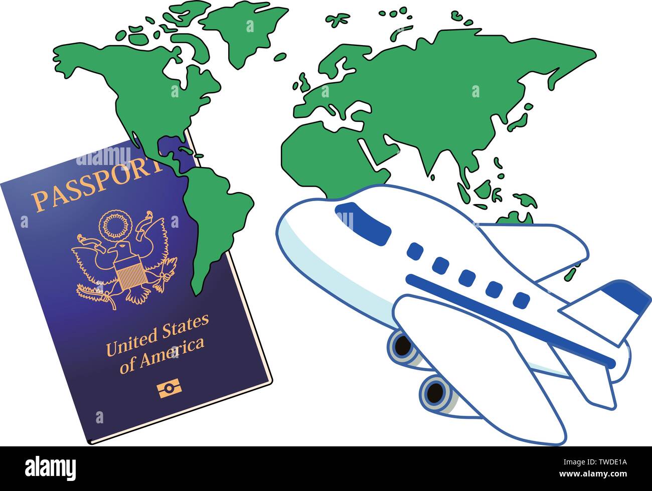This is the Illustration of a American passport Stock Vector Image ...