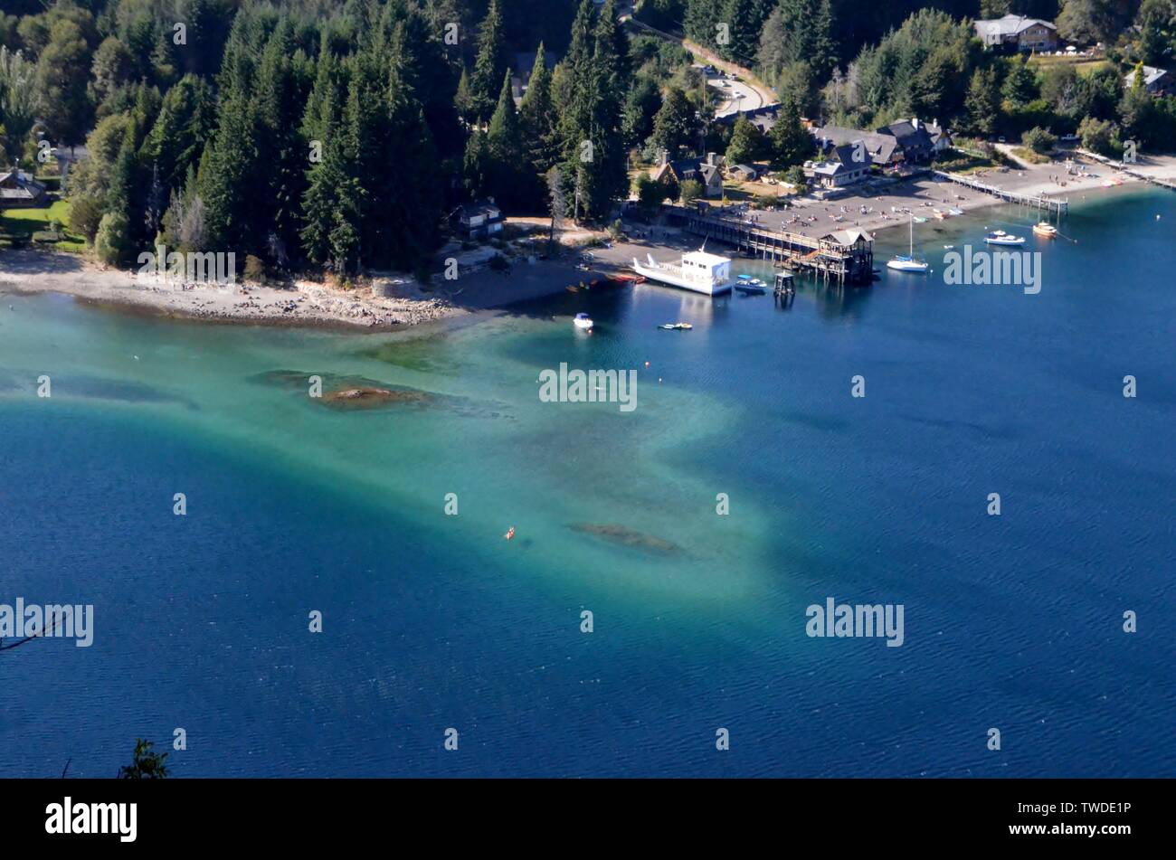 Bariloche, Argentina.Victoria Island view of the Anchorena Bay, Lake ...