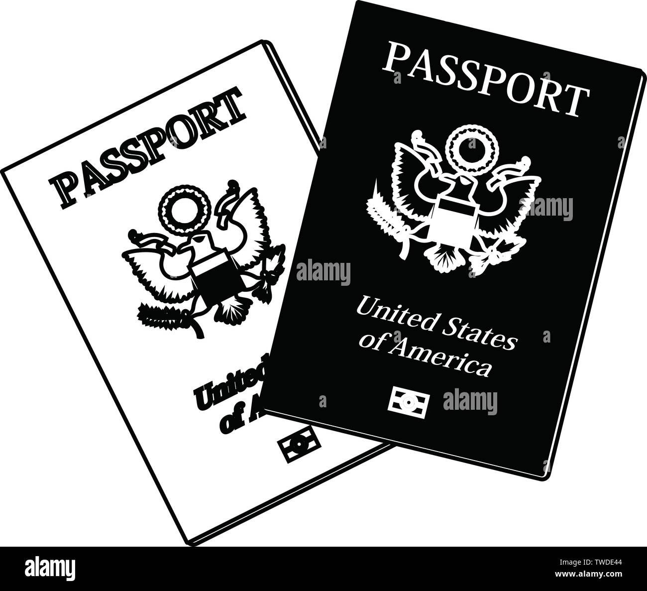 This is the Illustration of a American passport Stock Vector Image ...