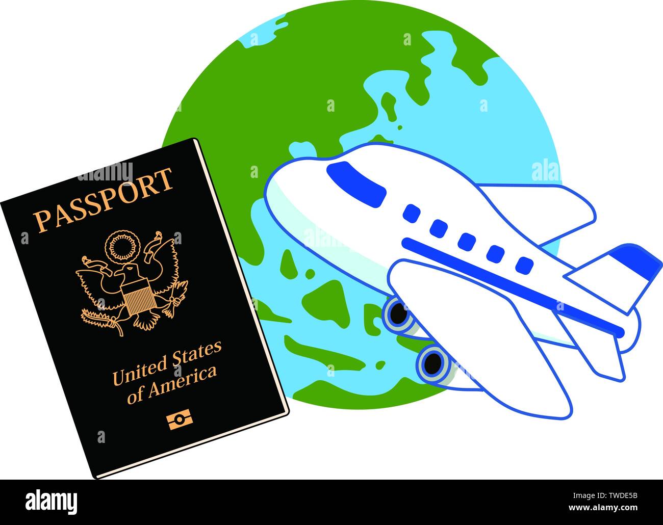 This is the Illustration of a American passport Stock Vector Image ...
