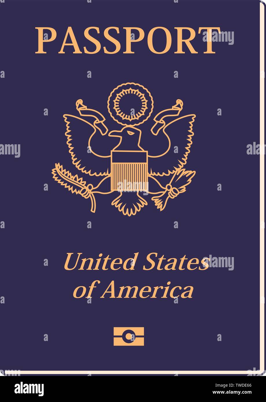 This is the Illustration of a American passport Stock Vector Image ...