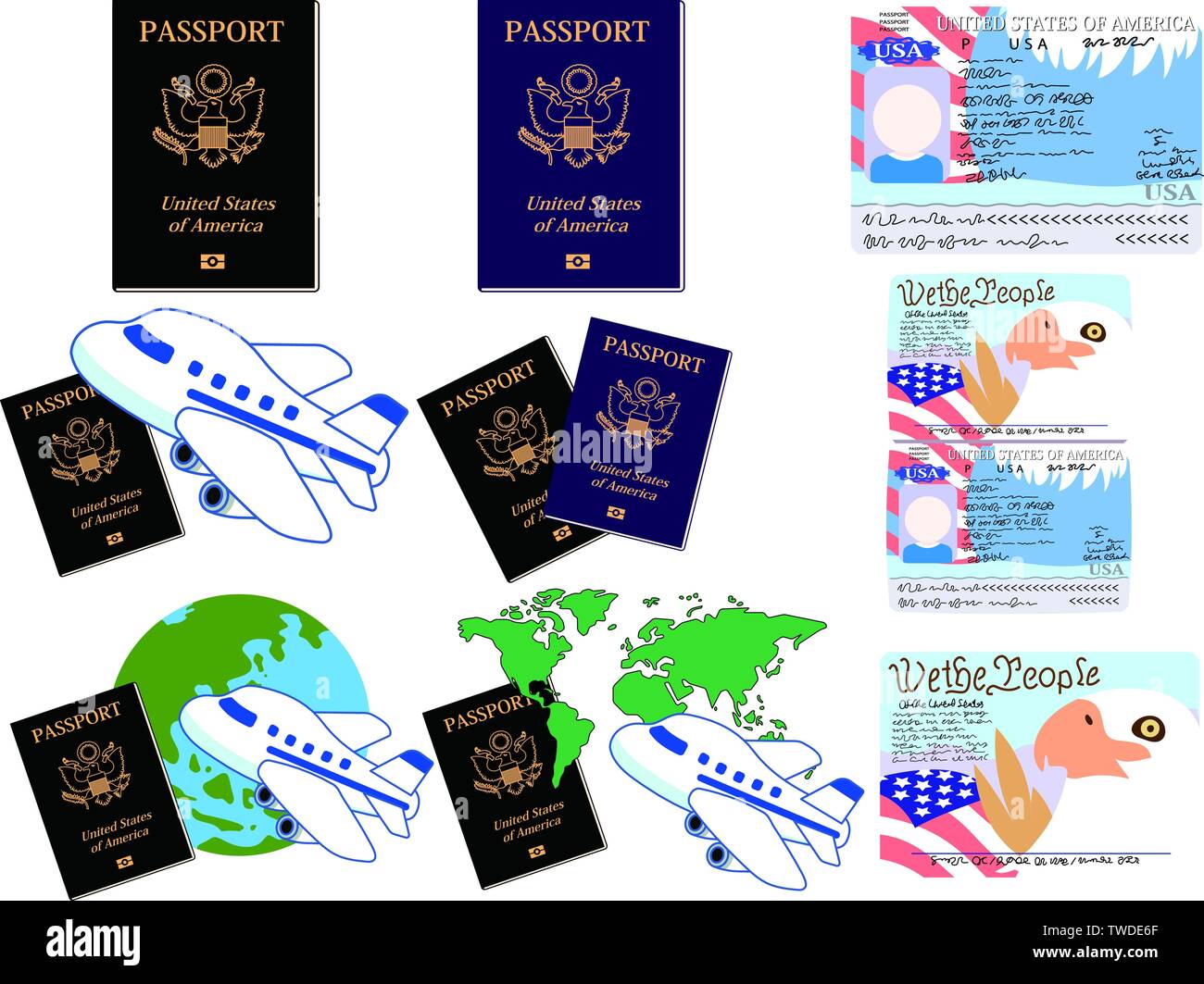 This is the Illustration of a American passport Stock Vector Image ...