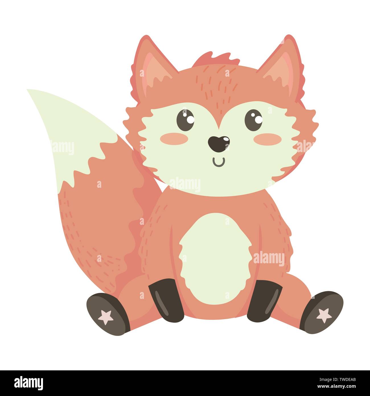 Fox cartoon design, Animal cute zoo life nature and fauna theme Vector illustration Stock Vector ...