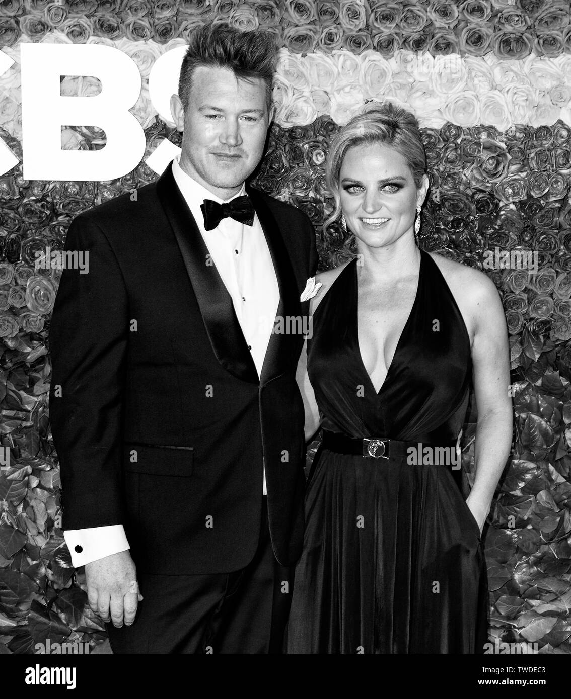 New York, NY - June 09, 2019: Eddie Perfect (L) and guest attend the ...