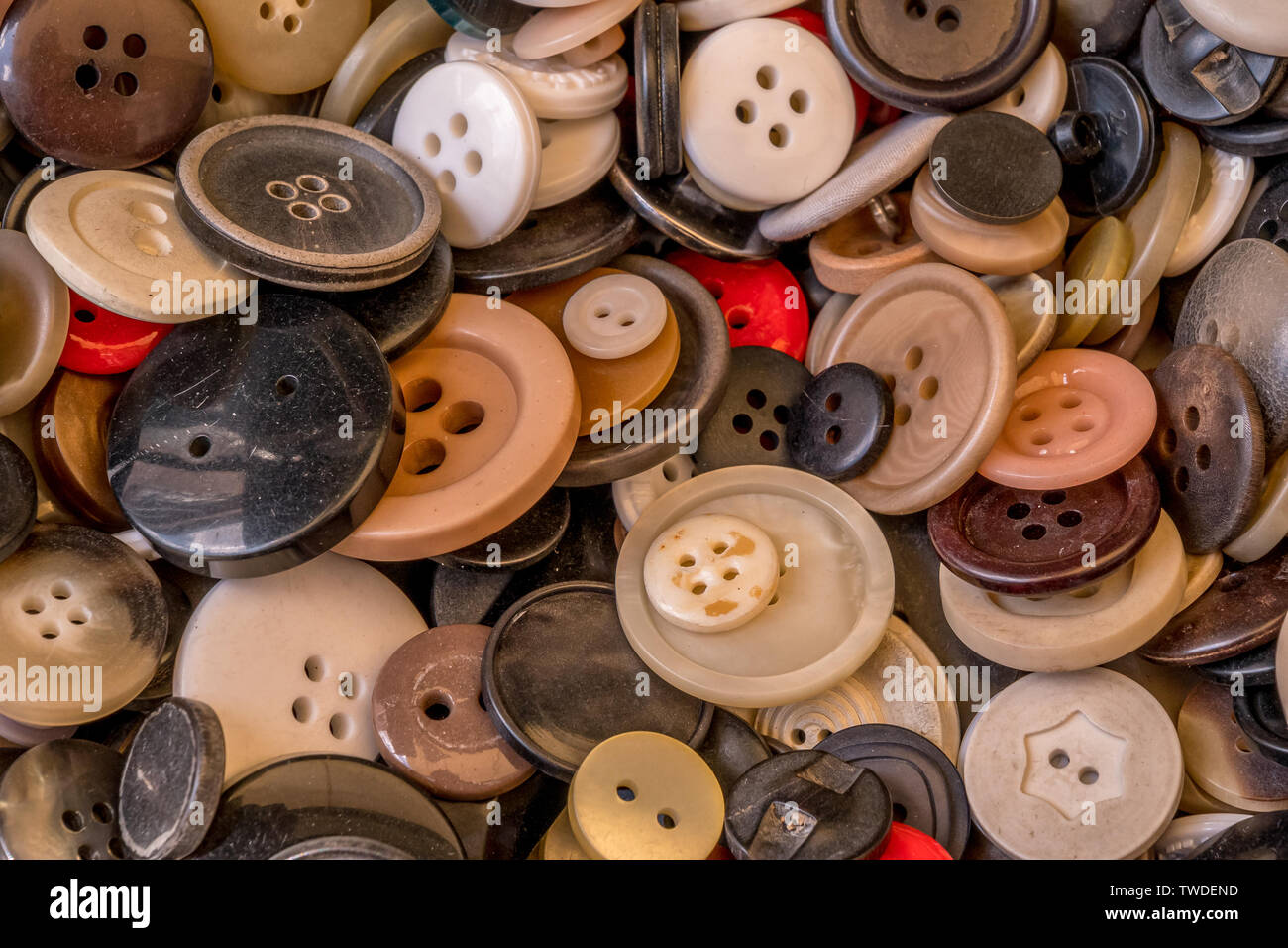 background pattern of a variety of buttons Stock Photo - Alamy
