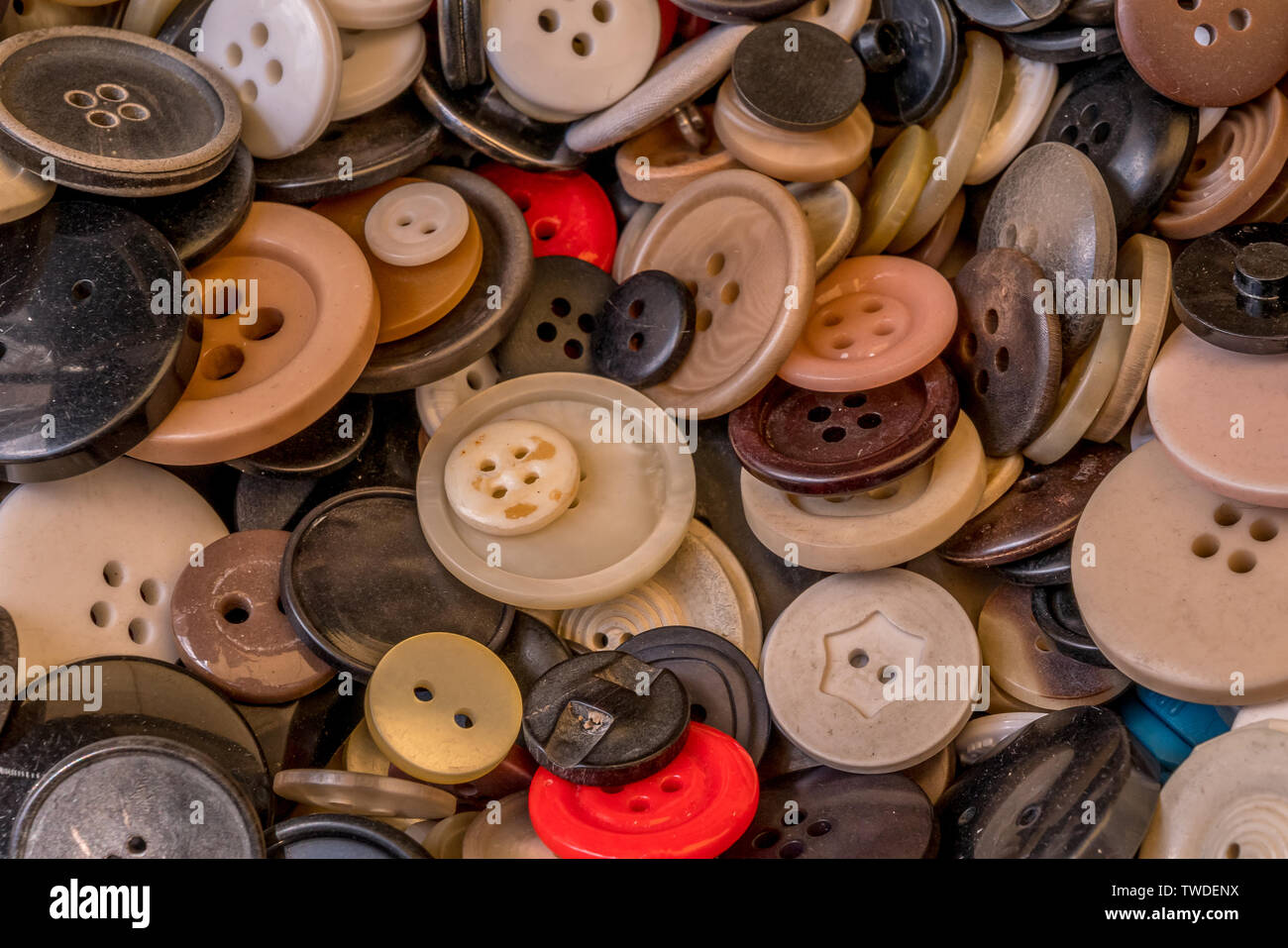 background pattern of a variety of buttons Stock Photo - Alamy