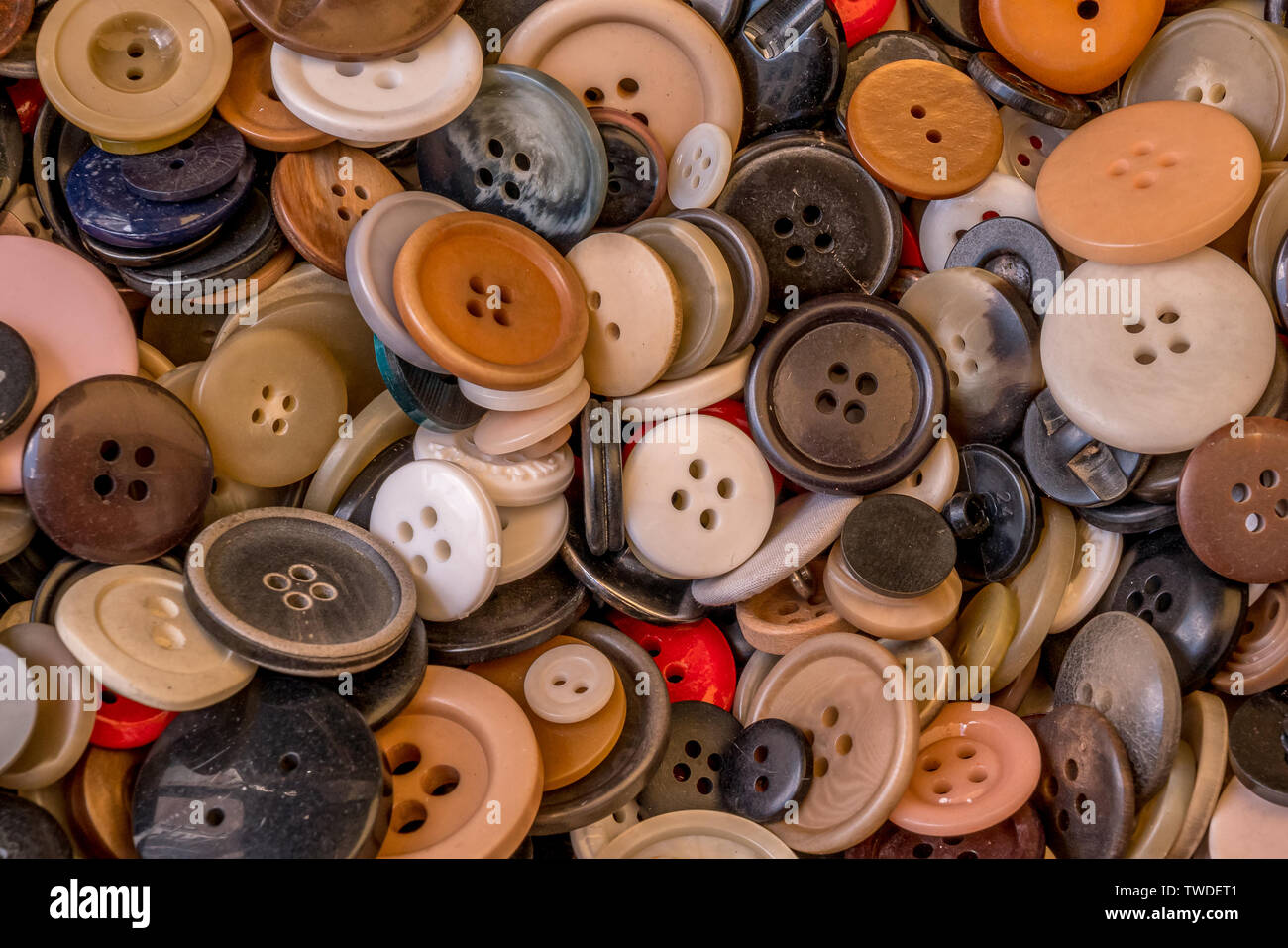background pattern of a variety of buttons Stock Photo - Alamy