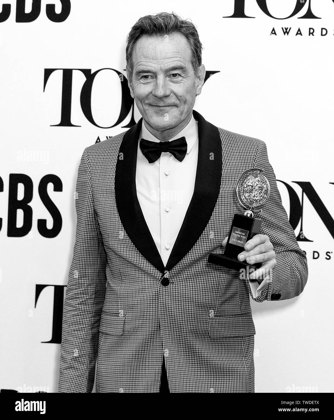New York, NY - June 09, 2019: Best Actor in a Play Bryan Cranston poses ...