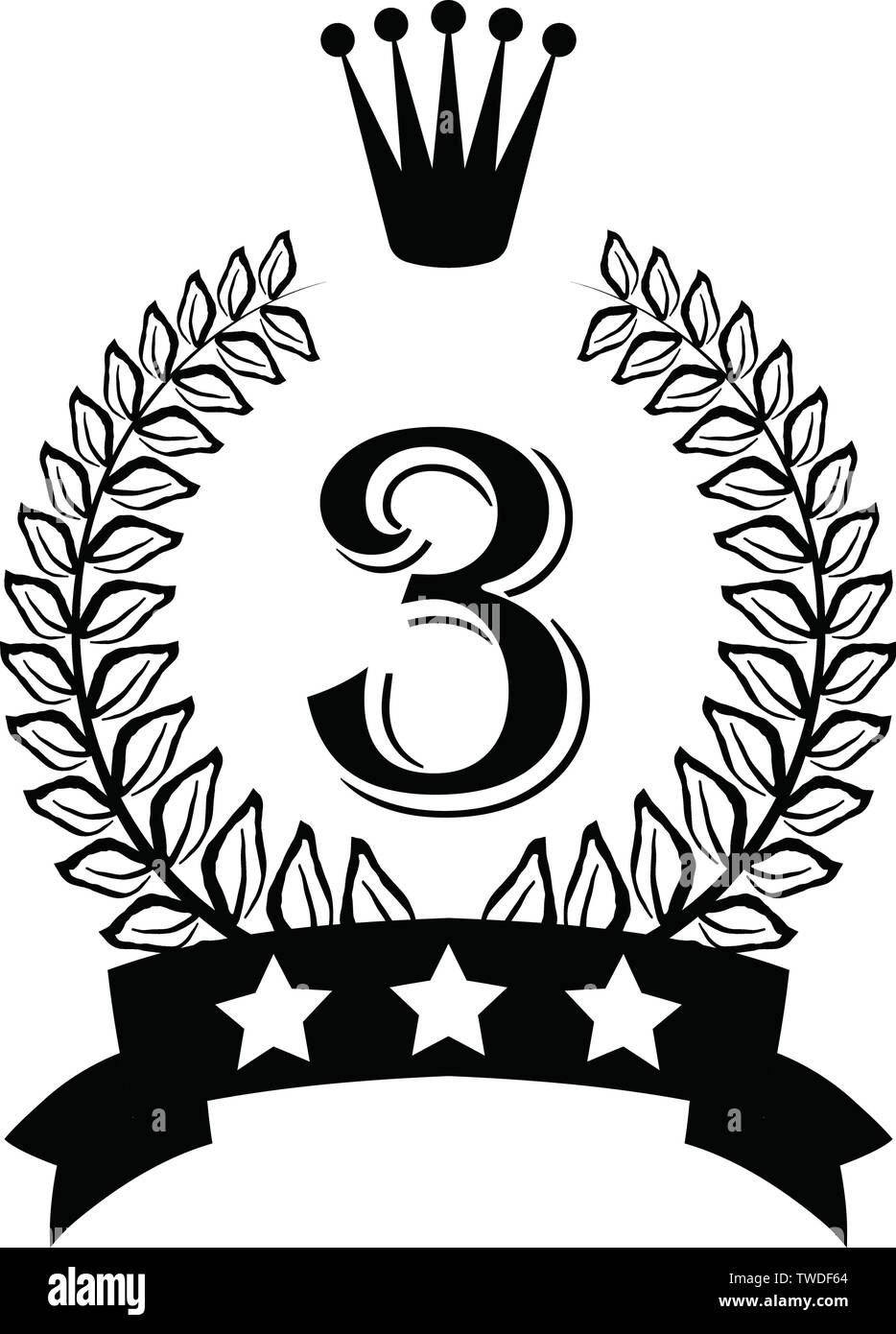 This is the Illustration of a luxurious laurel to honor Stock Vector ...