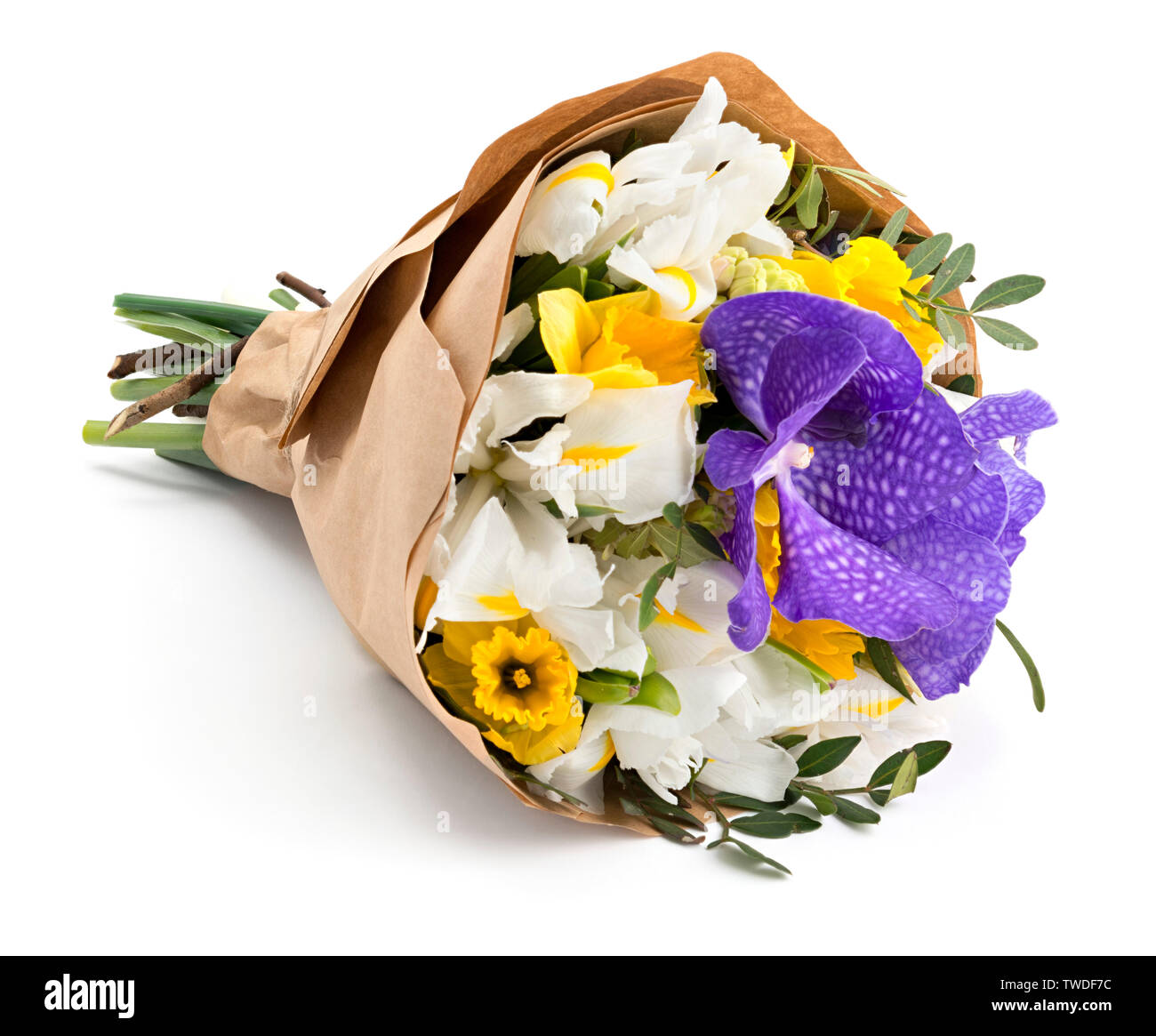 Natural holiday wrapped gift Cut Out Stock Images & Pictures - Alamy