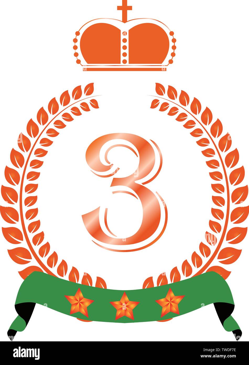 This is the Illustration of a luxurious laurel to honor Stock Vector ...