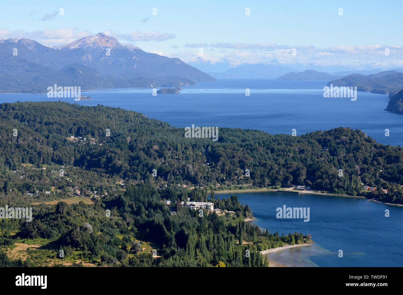 Bariloche, Argentina.Victoria Island view of the Anchorena Bay, Lake ...
