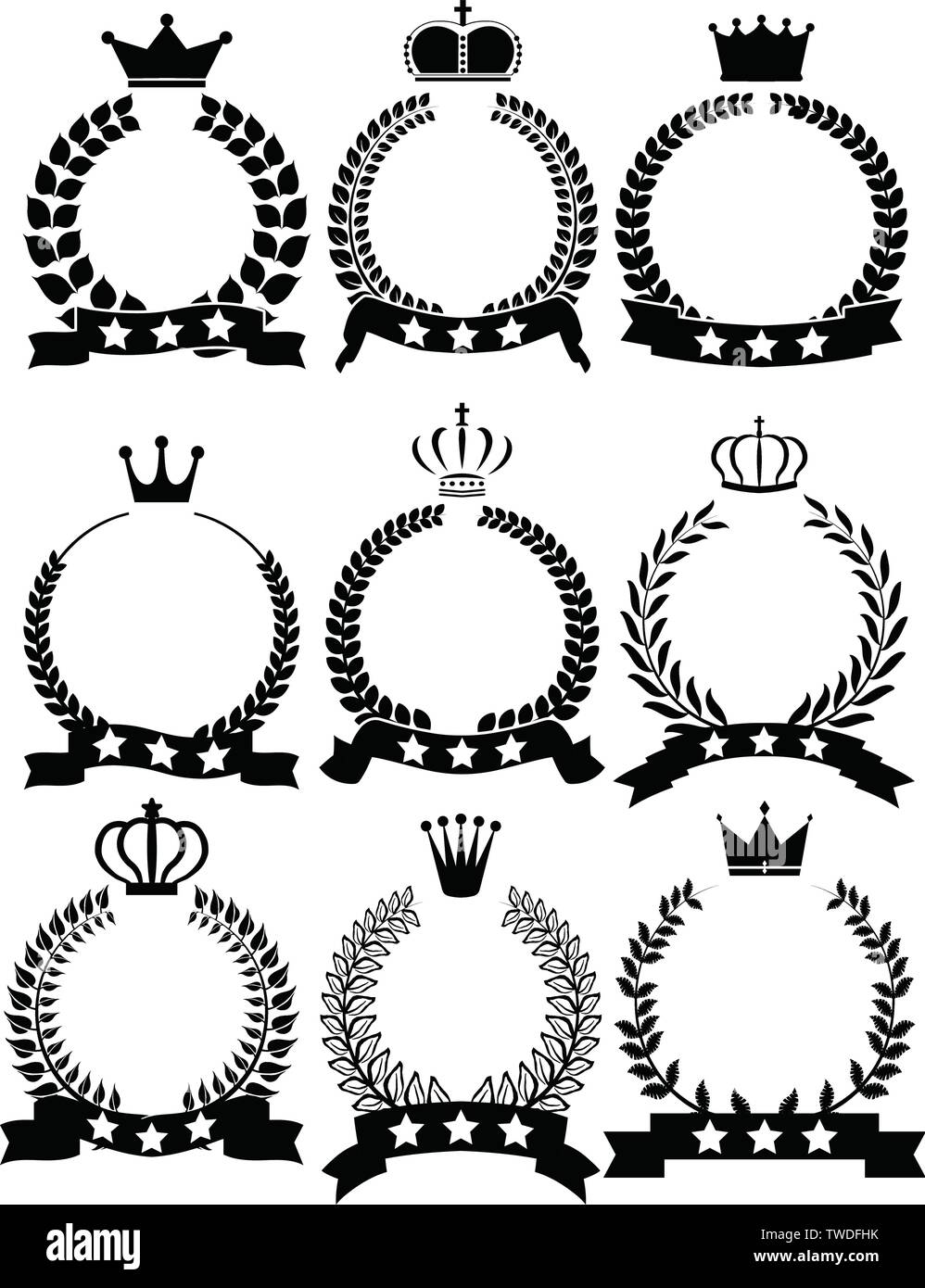 Laurel gold Black and White Stock Photos & Images - Alamy