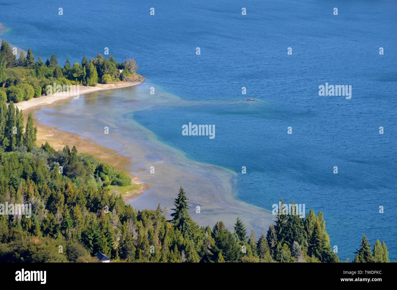Bariloche, Argentina.Victoria Island view of the Anchorena Bay, Lake ...