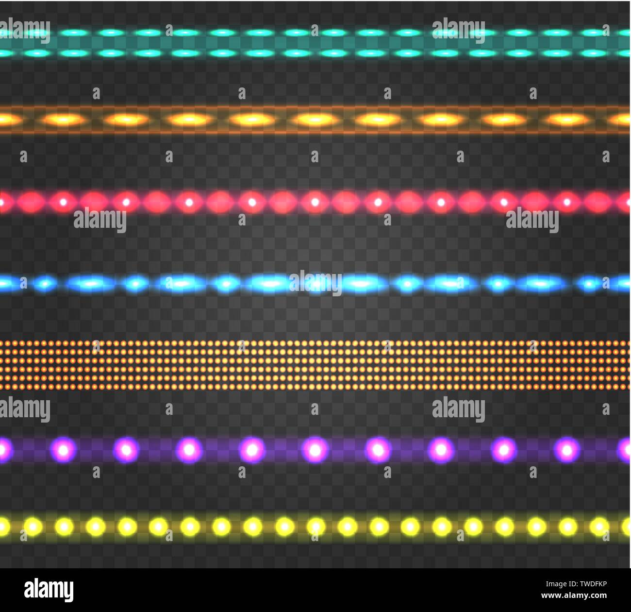 Led ribbons set Stock Vector Image & Art - Alamy
