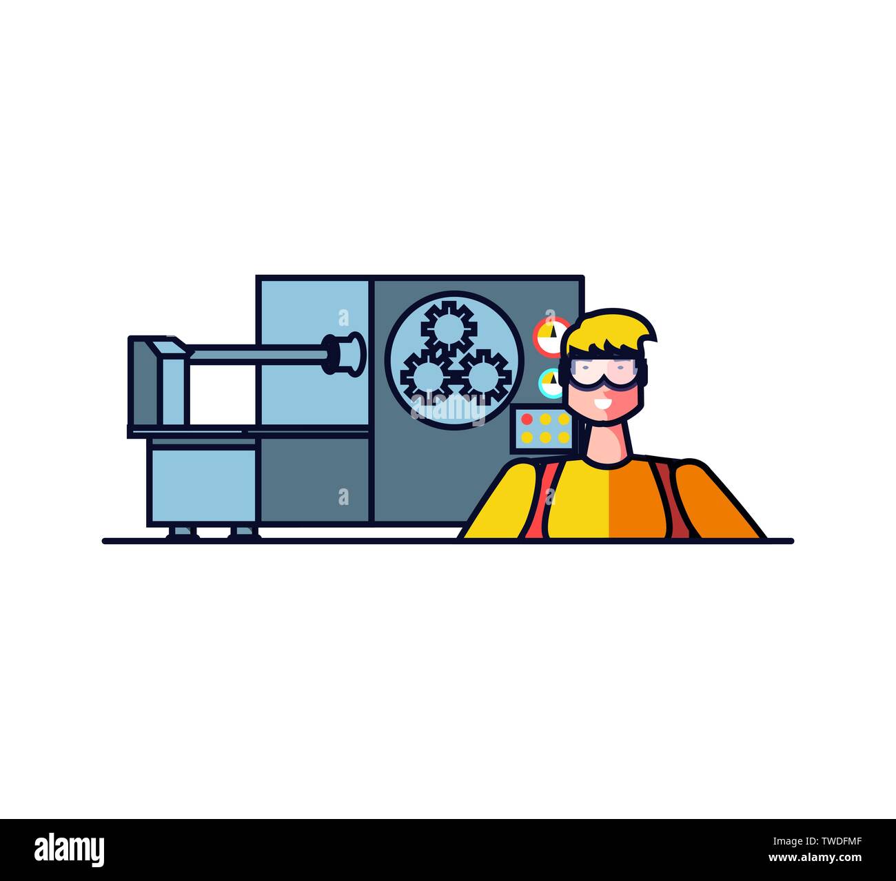 Worker design, Working occupation person job corporate employee and ...