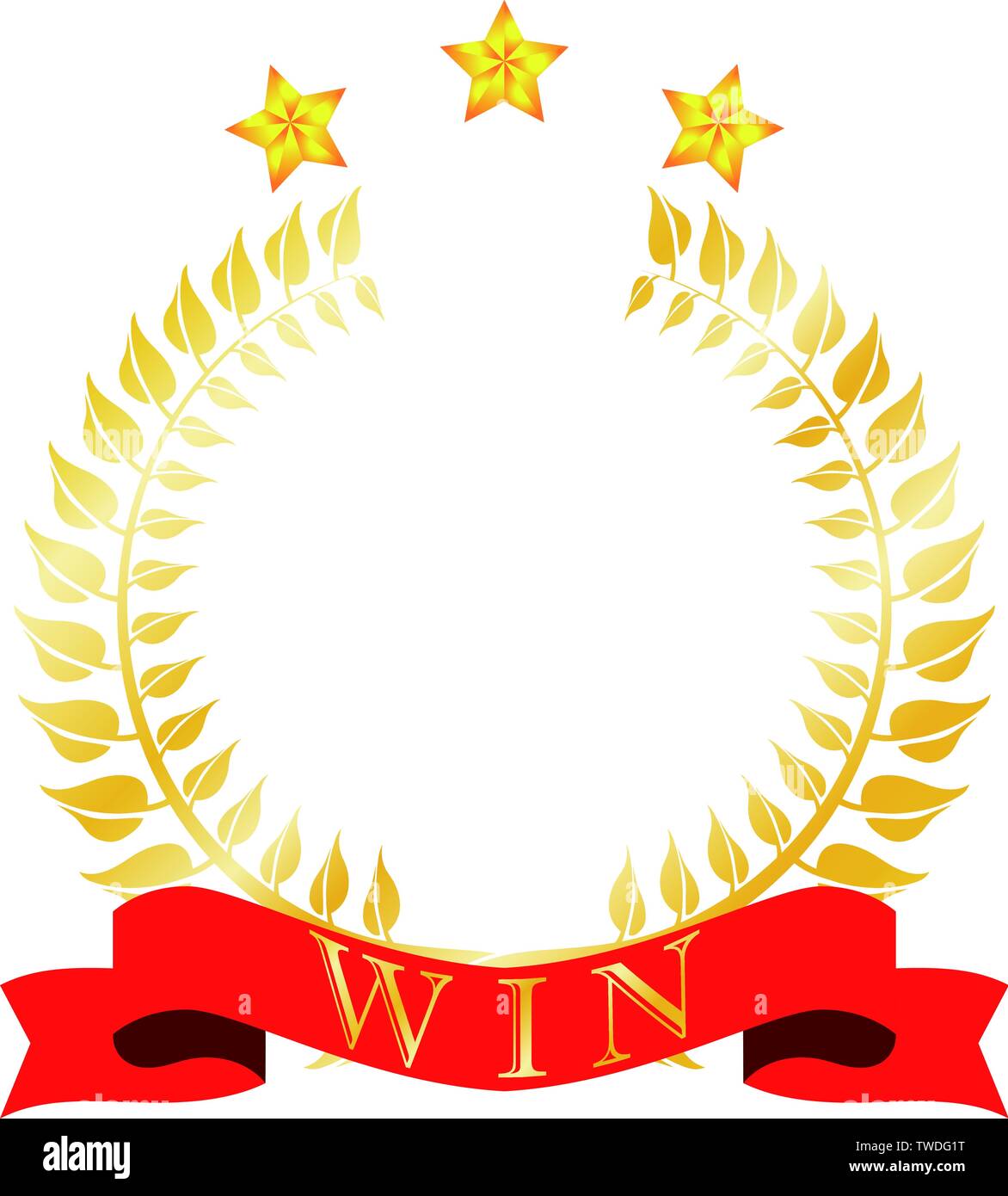 This is an illustration of a victory three-star laurel Stock Vector ...