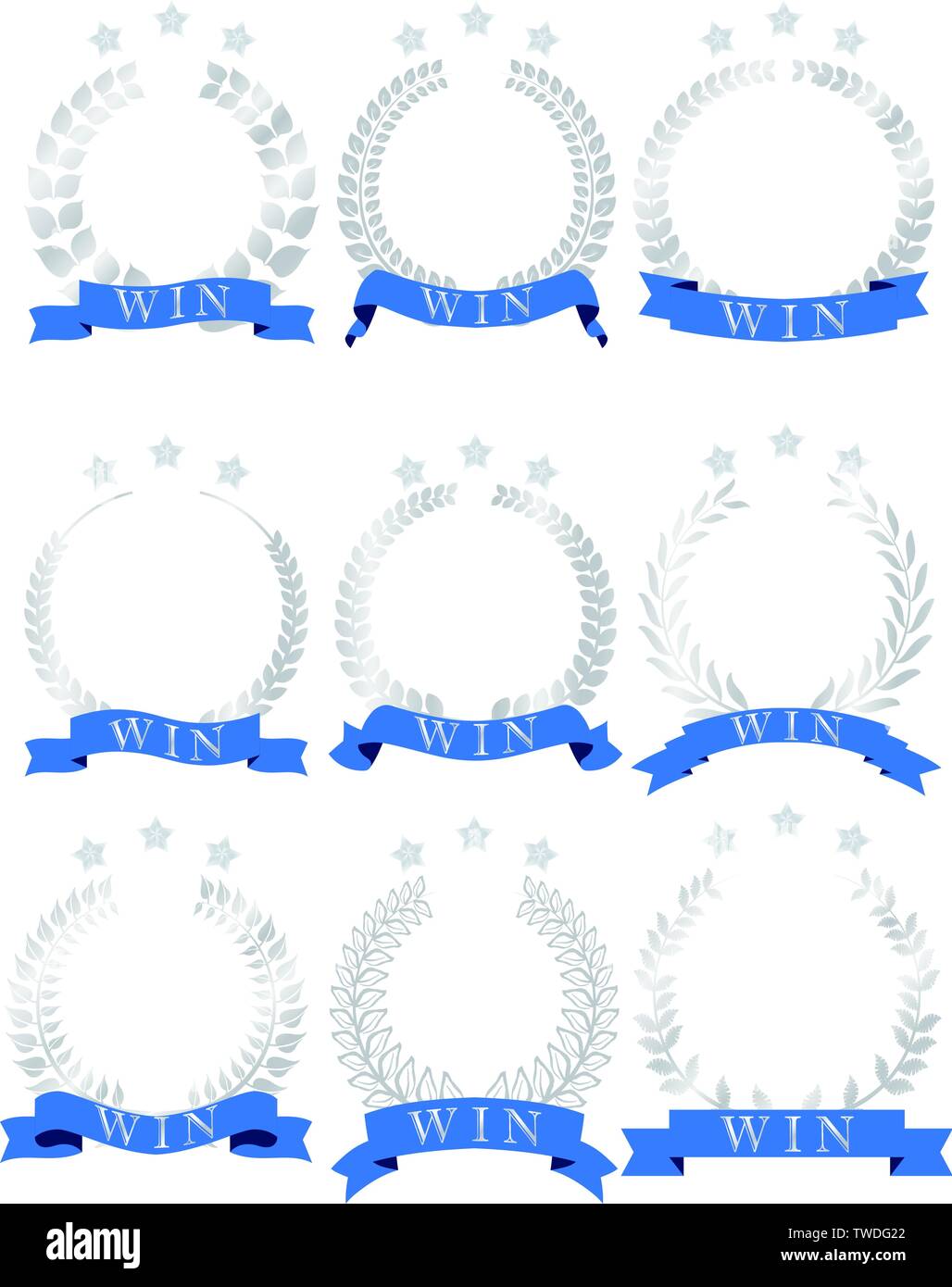 This is an illustration of a victory three-star laurel Stock Vector ...