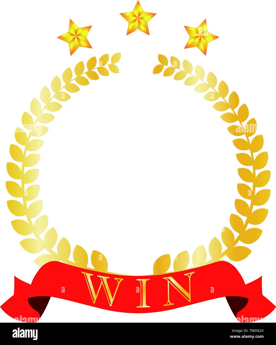 This is an illustration of a victory three-star laurel Stock Vector ...