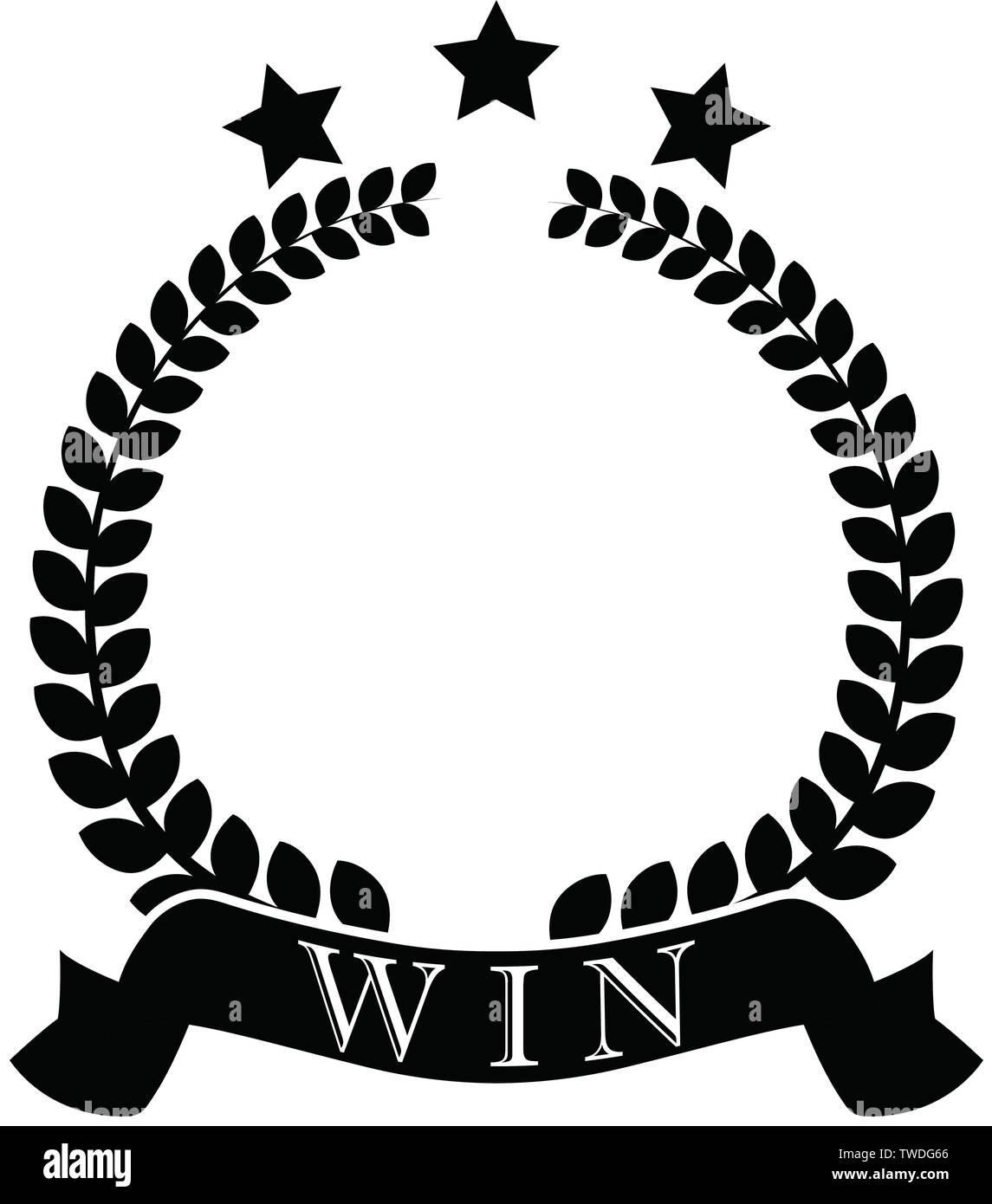 This is an illustration of a victory three-star laurel Stock Vector ...