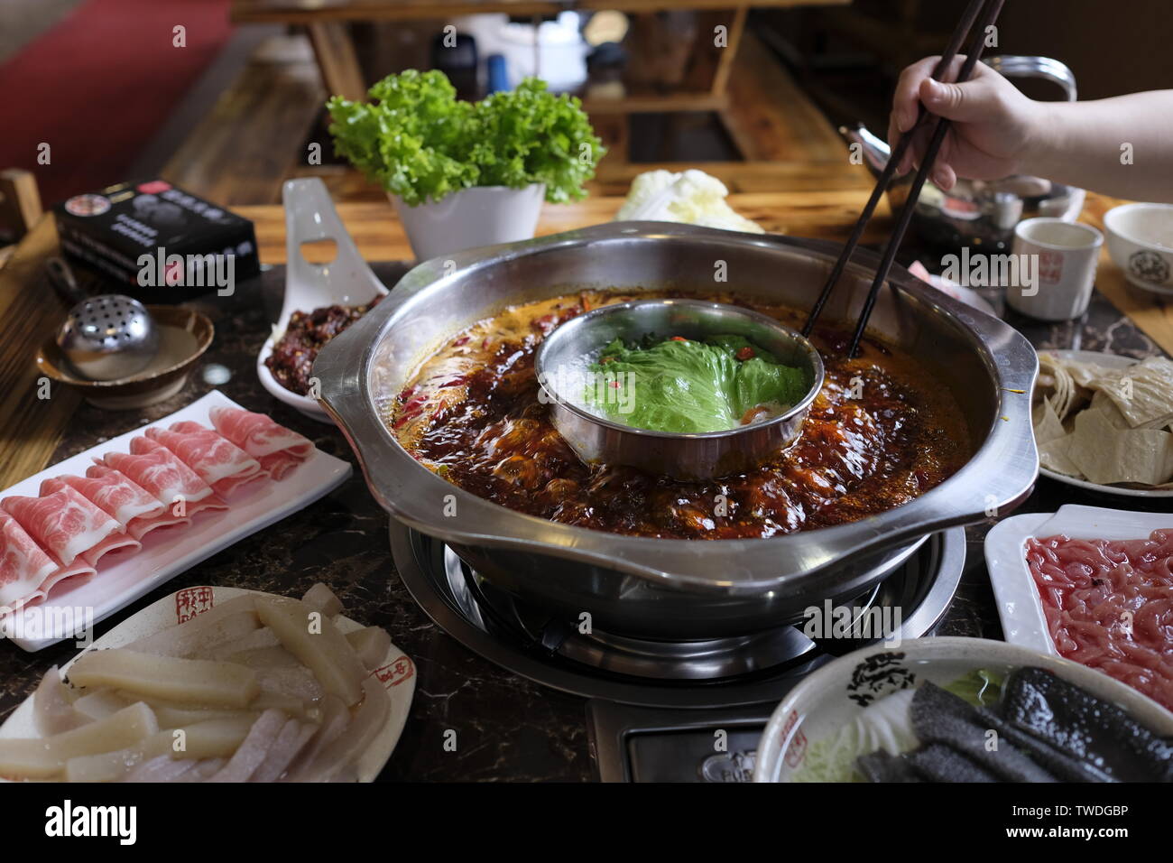 spicy hot pot Stock Photo - Alamy