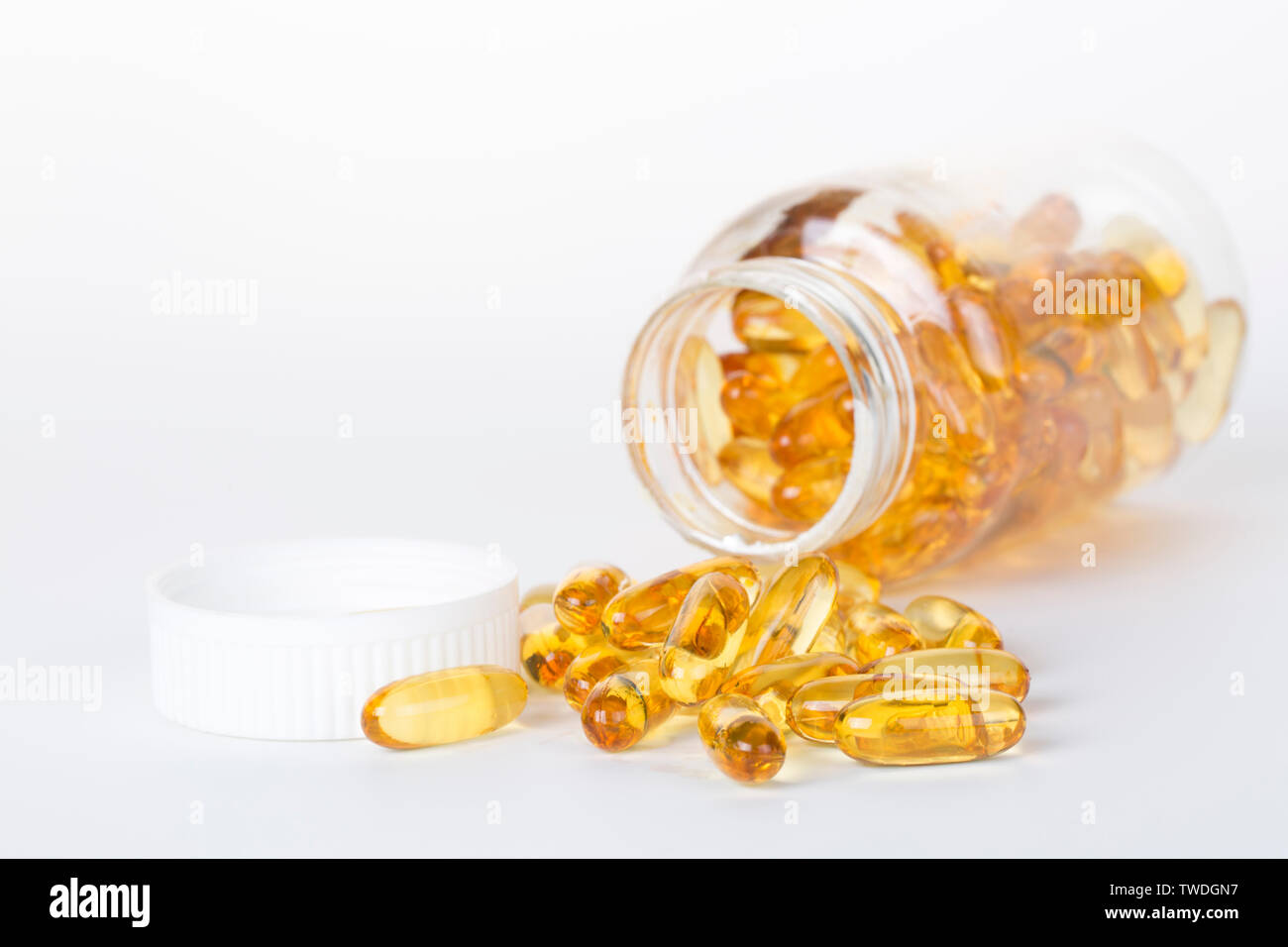 Fish oil capsules Stock Photo - Alamy