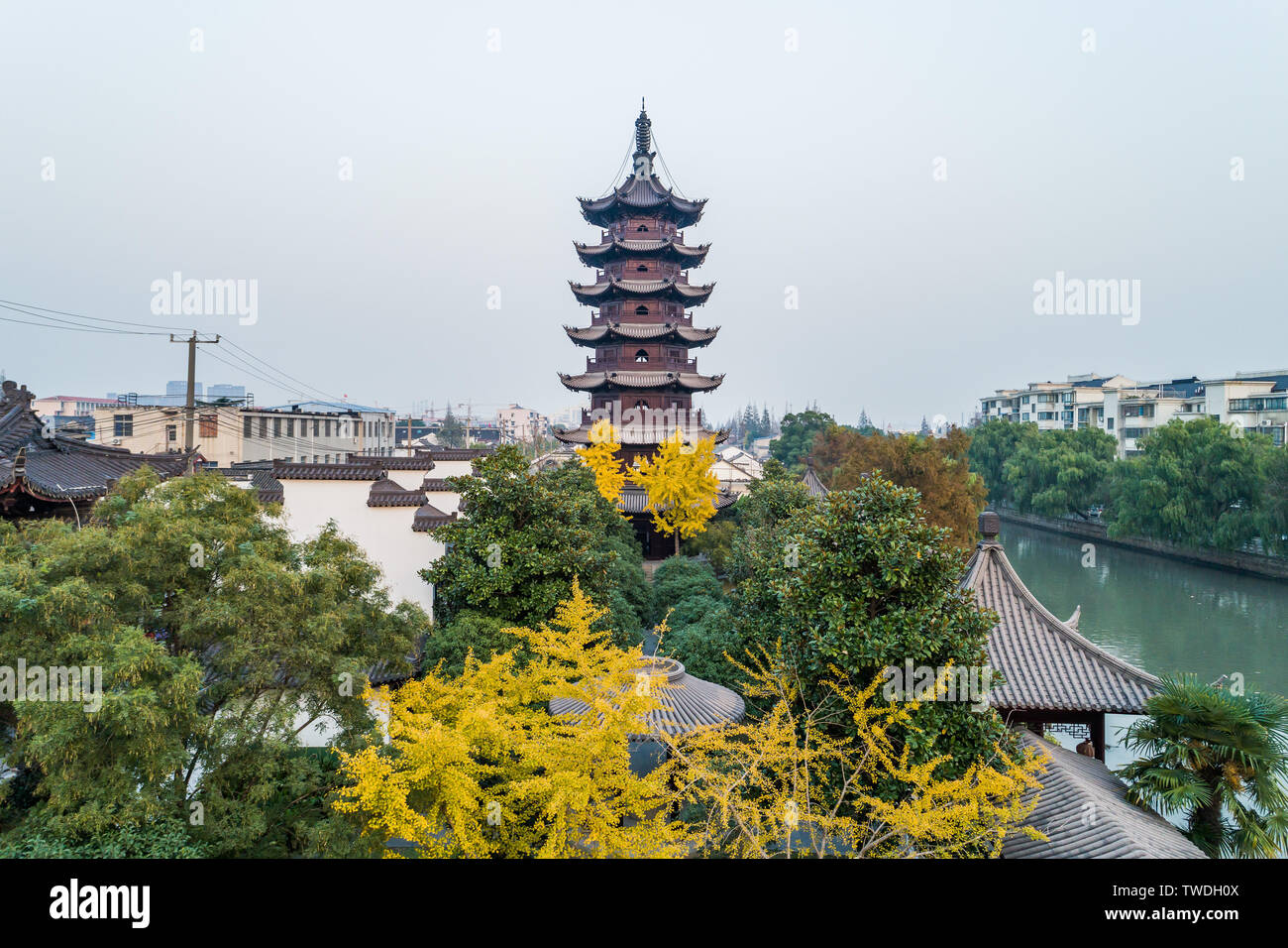 Sijing Anfang Tower, Songjiang, Shanghai Stock Photo - Alamy