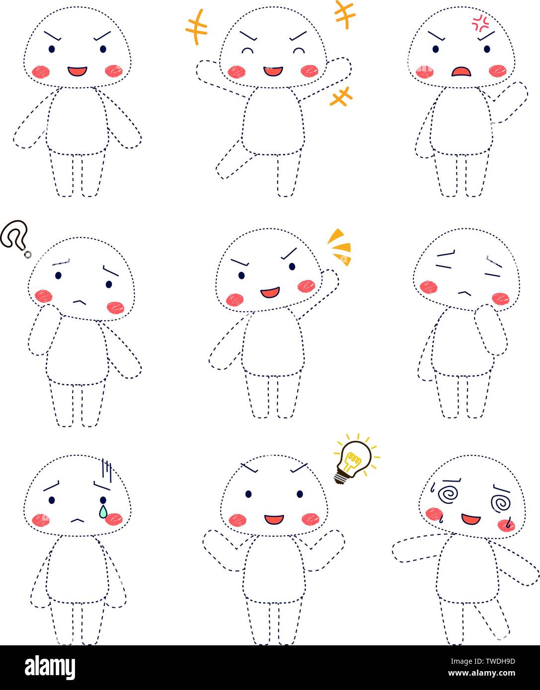 This is an illustration of the cute White man character Stock Vector ...