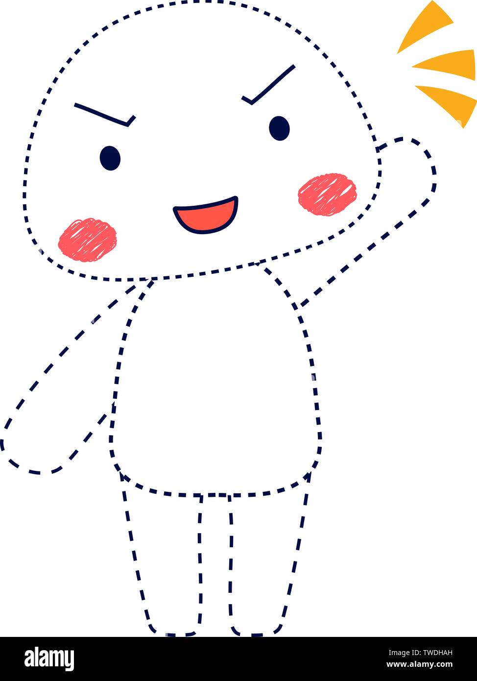 This is an illustration of the cute White man character Stock Vector ...