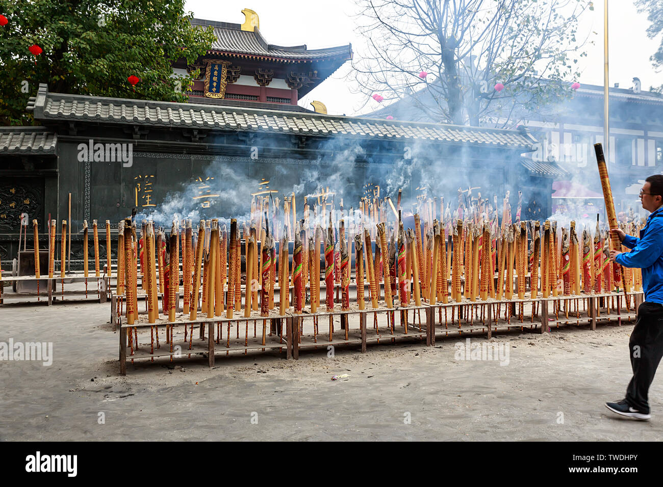 Temple fairs, Chinese New Year, blessings, incense, tulips, food ...