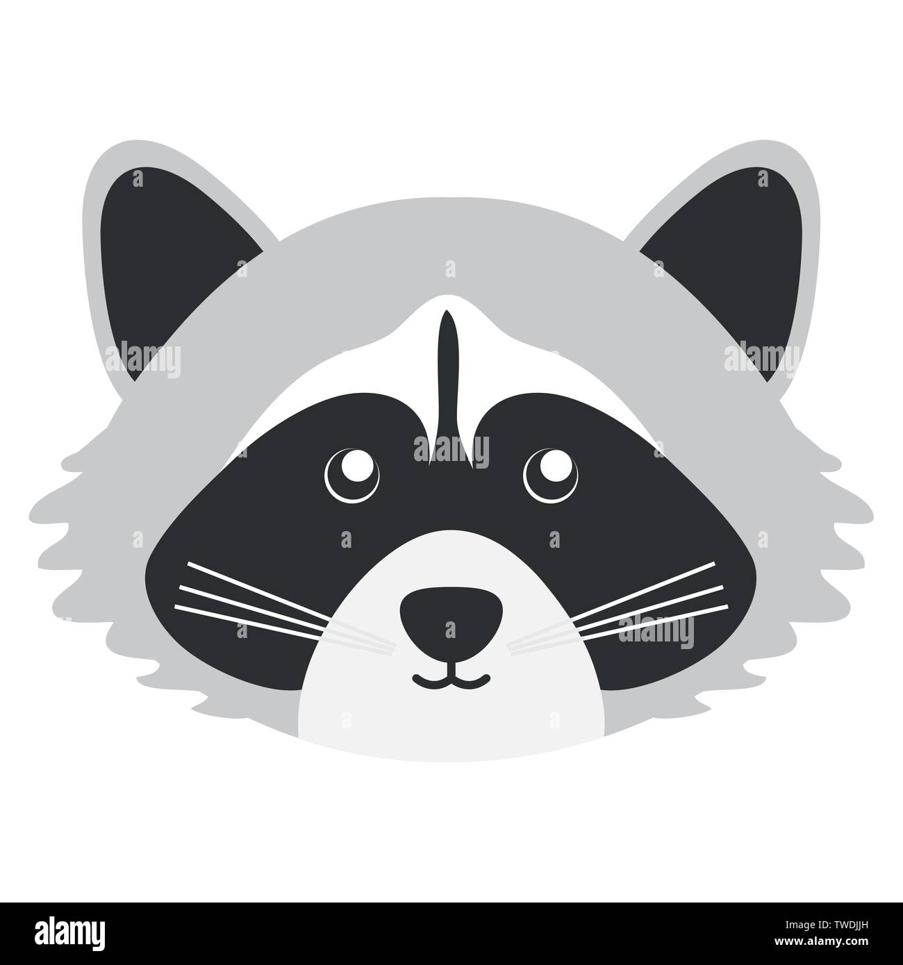 cute raccoon woodland animal character vector illustration design Stock ...