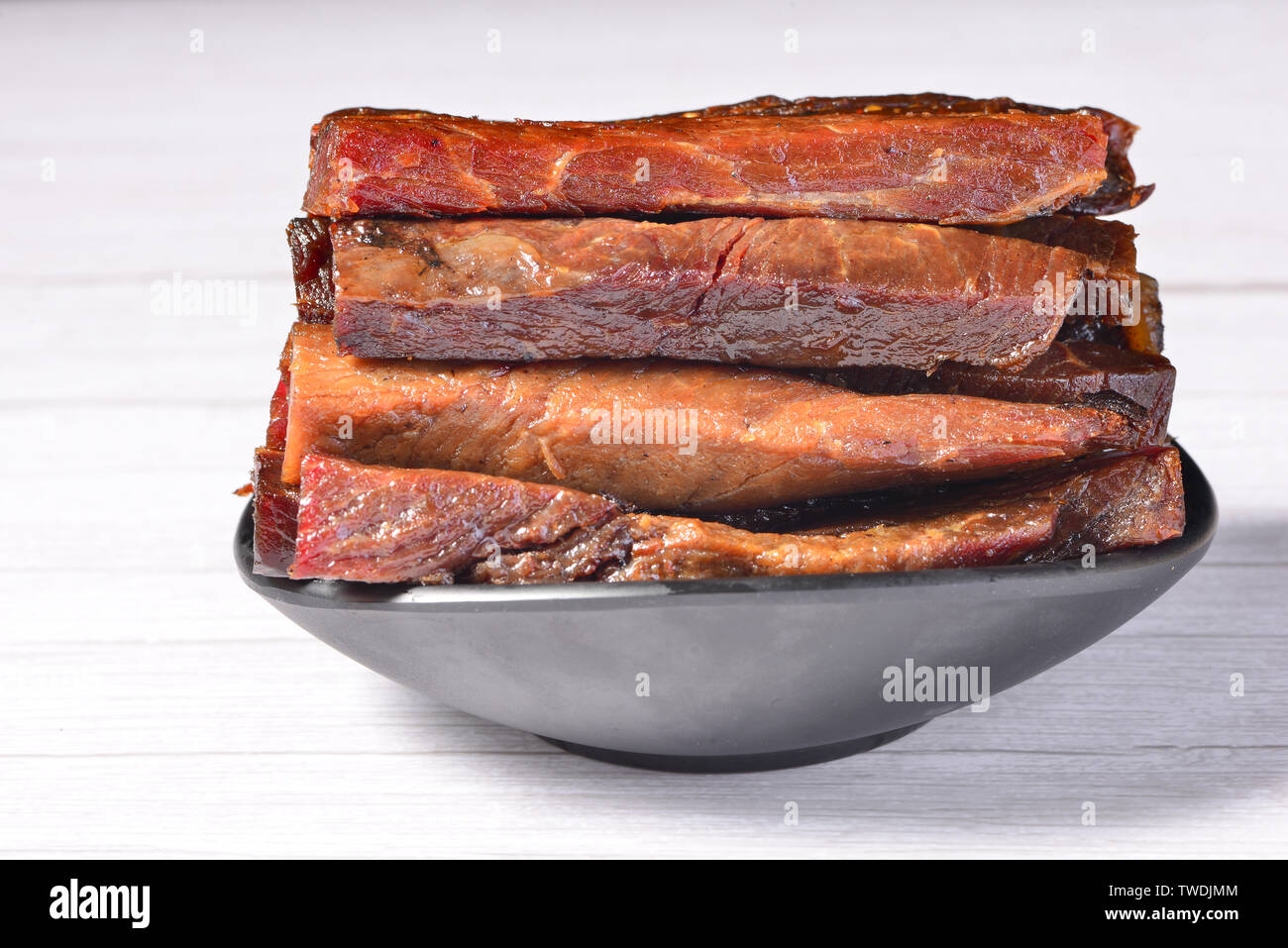 Air-dried hand-torn beef HD picture Stock Photo - Alamy